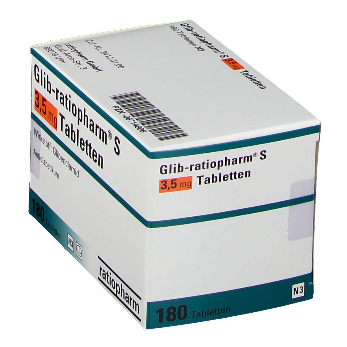 Glib-ratiopharm® S 3,5 mg 180 St - shop-apotheke.com