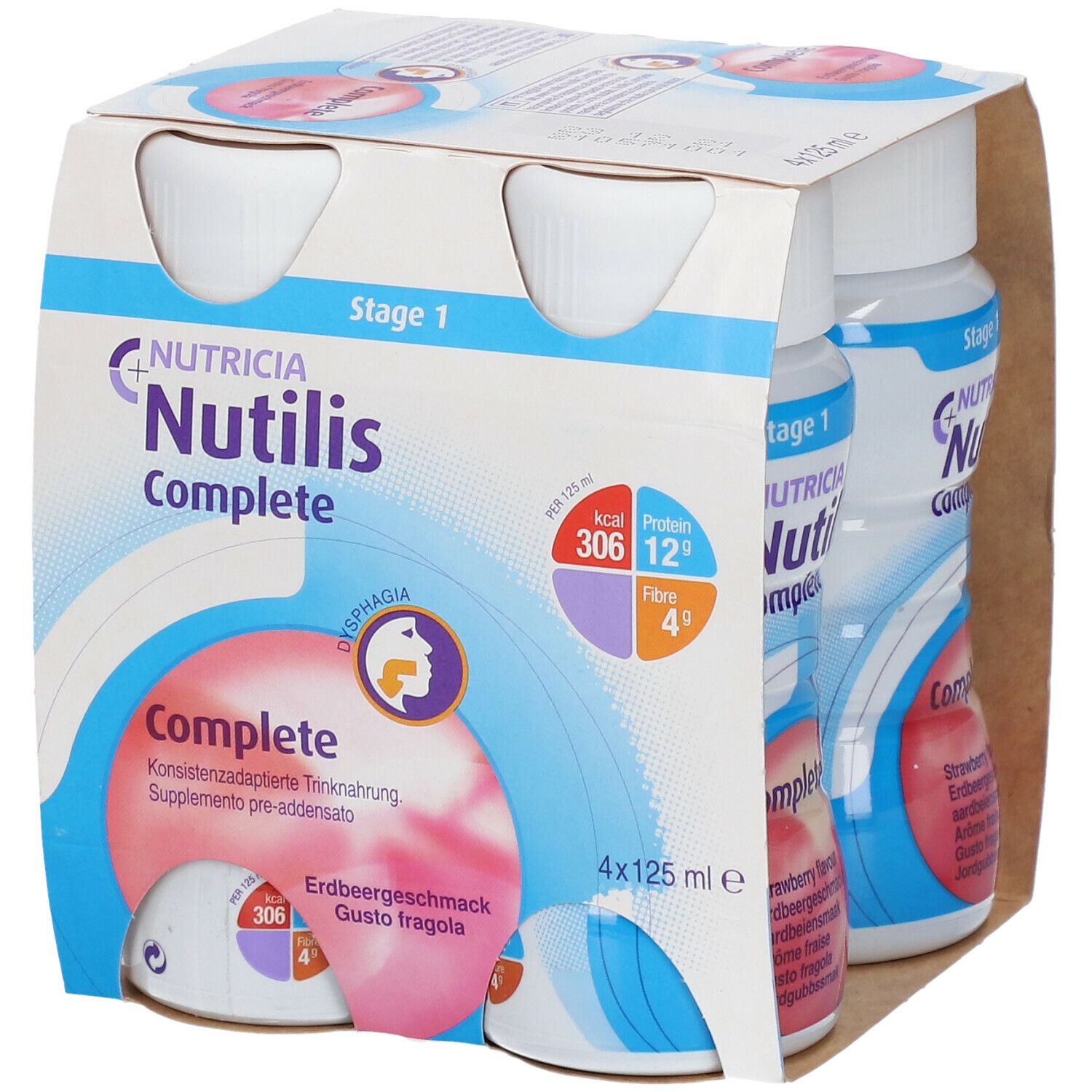 Nutilis Complete Erdbeere 4x125 ml - Shop Apotheke