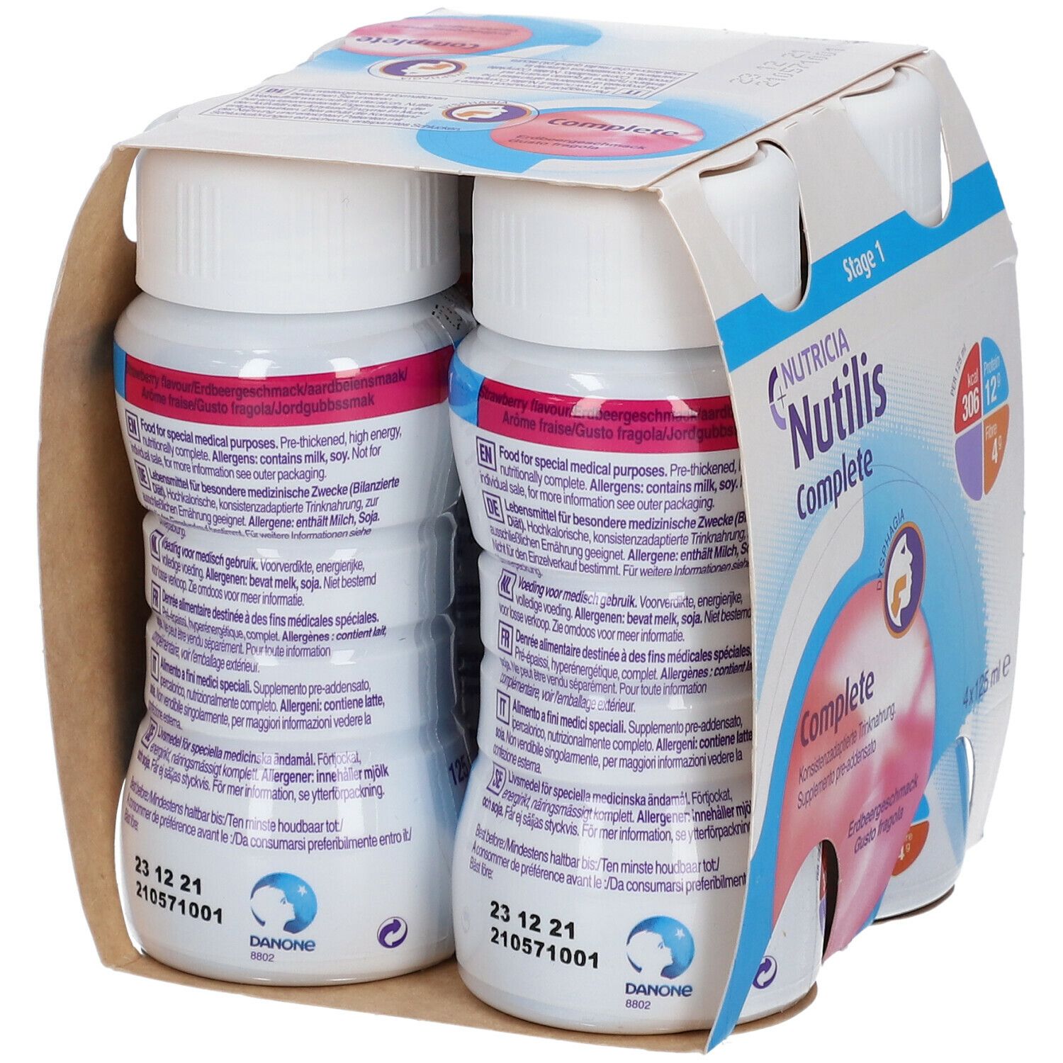 Nutilis Complete Erdbeere 4x125 ml - Shop Apotheke