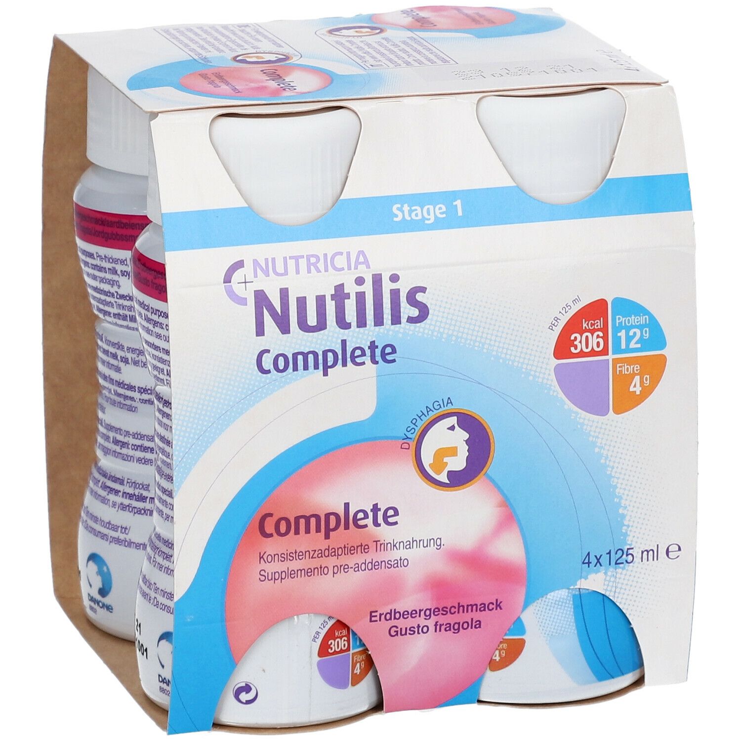 Nutilis Complete Erdbeere 4x125 ml - Shop Apotheke