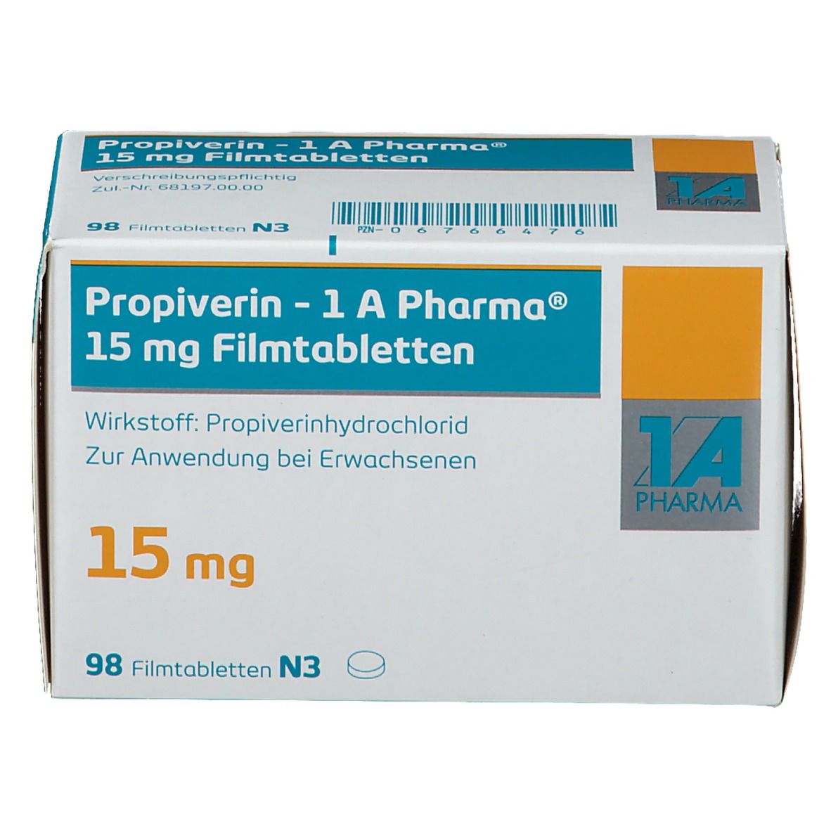 Propiverin - 1 A Pharma® 15 mg 98 St mit dem E-Rezept kaufen - Shop ...