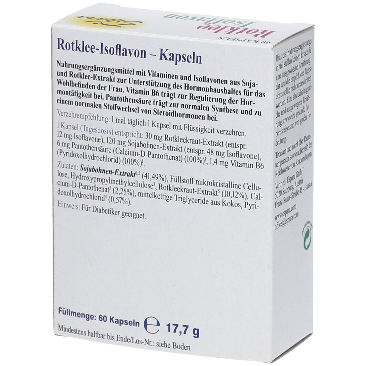 Rotklee Isoflavon 60 mg 60 St - Shop Apotheke