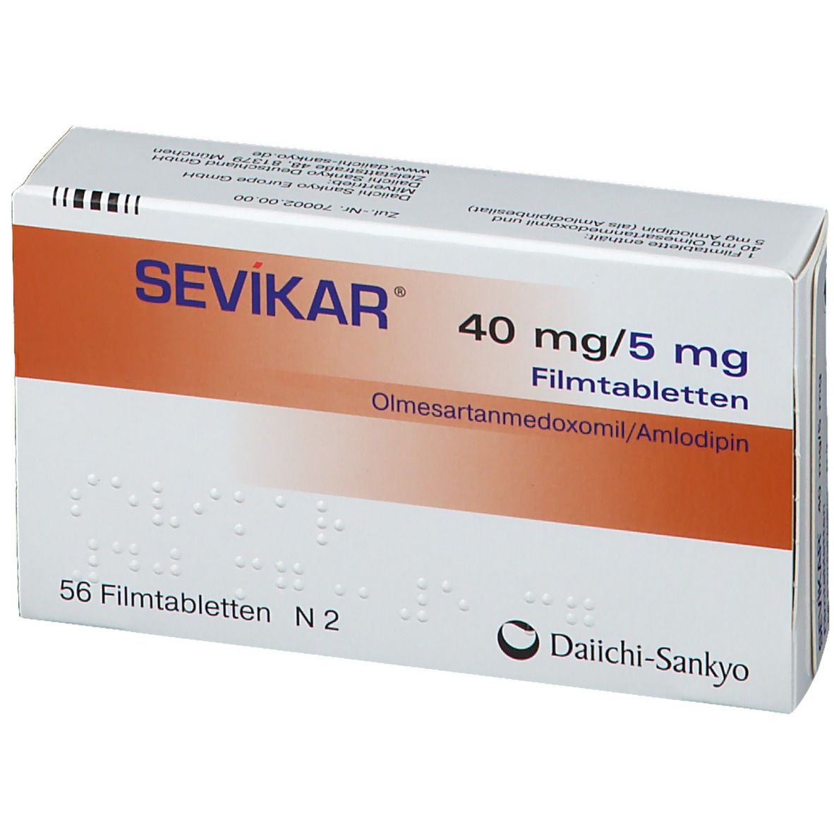 SEVIKAR® 40 mg/5 mg 56 St mit dem E-Rezept kaufen - Shop Apotheke