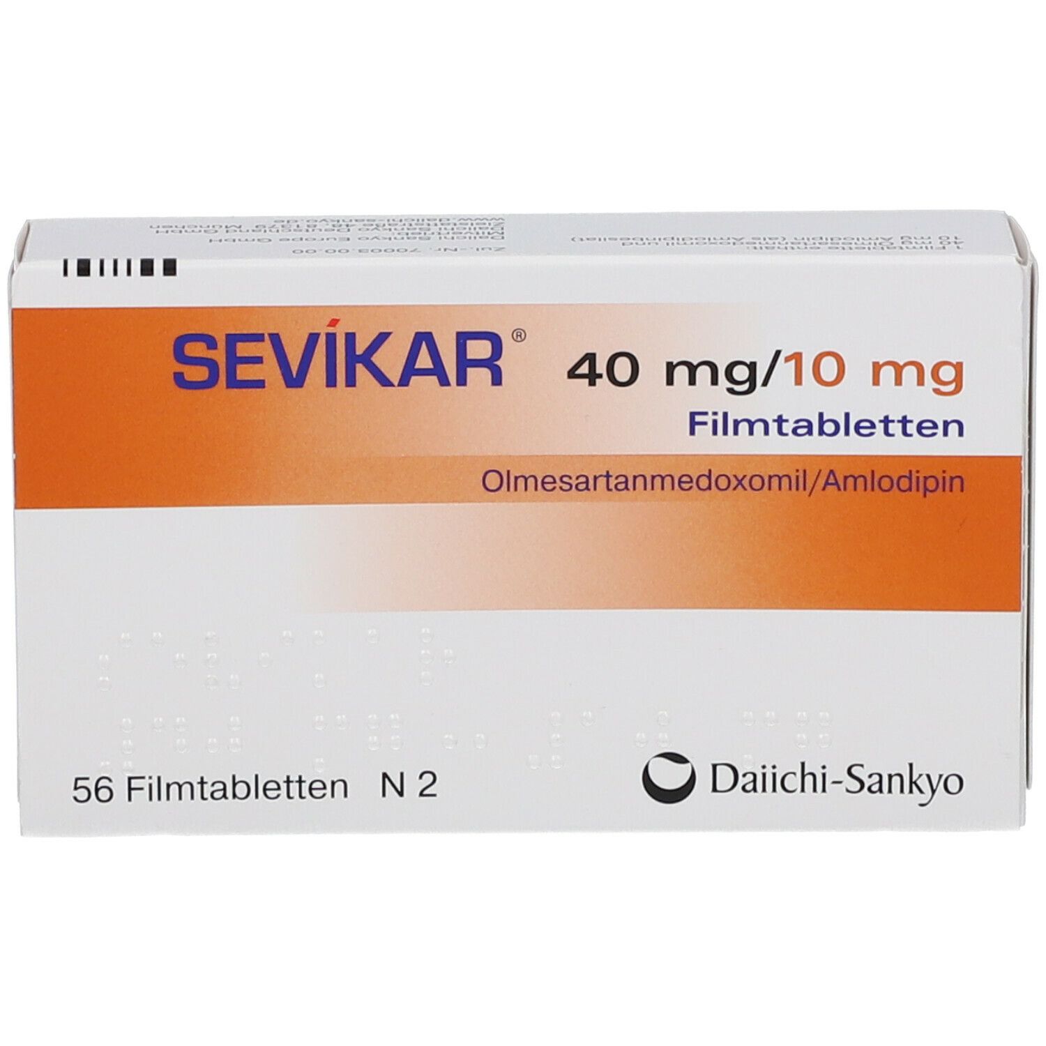 SEVIKAR® 40 mg/10 mg 56 St mit dem E-Rezept kaufen - Shop Apotheke