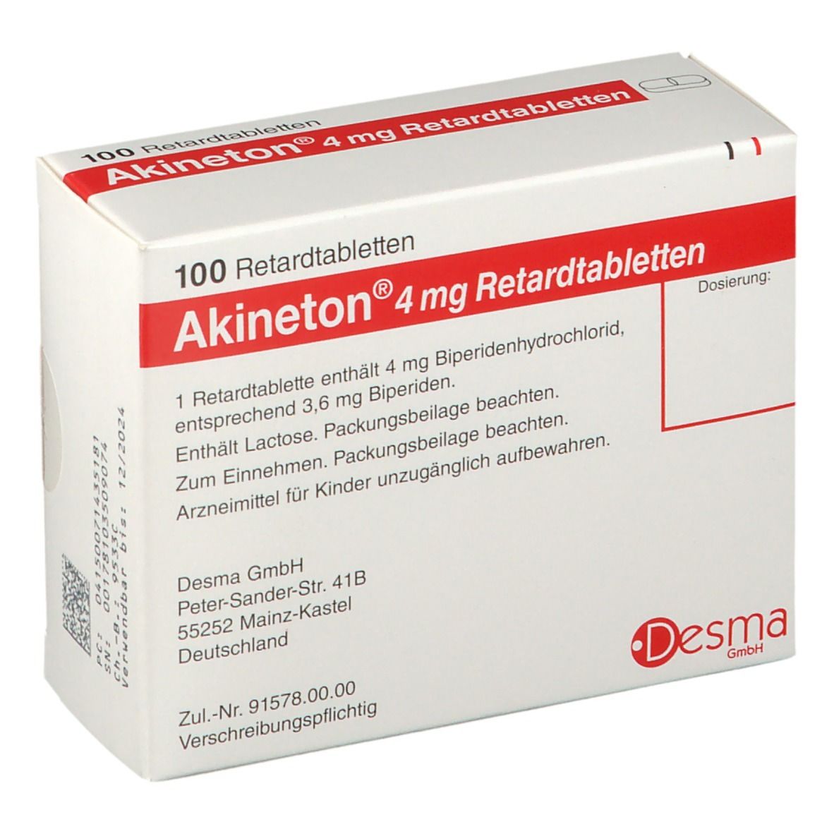 Akineton® 4 mg 100 St mit dem E-Rezept kaufen - Shop Apotheke