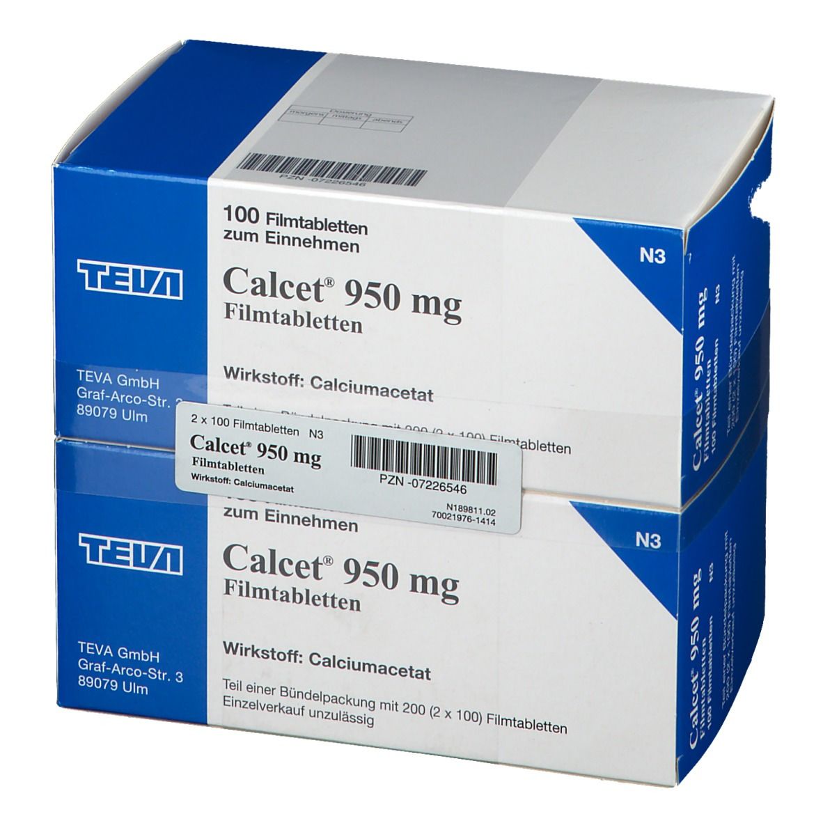 Calcet® 950mg 200 St - Shop Apotheke