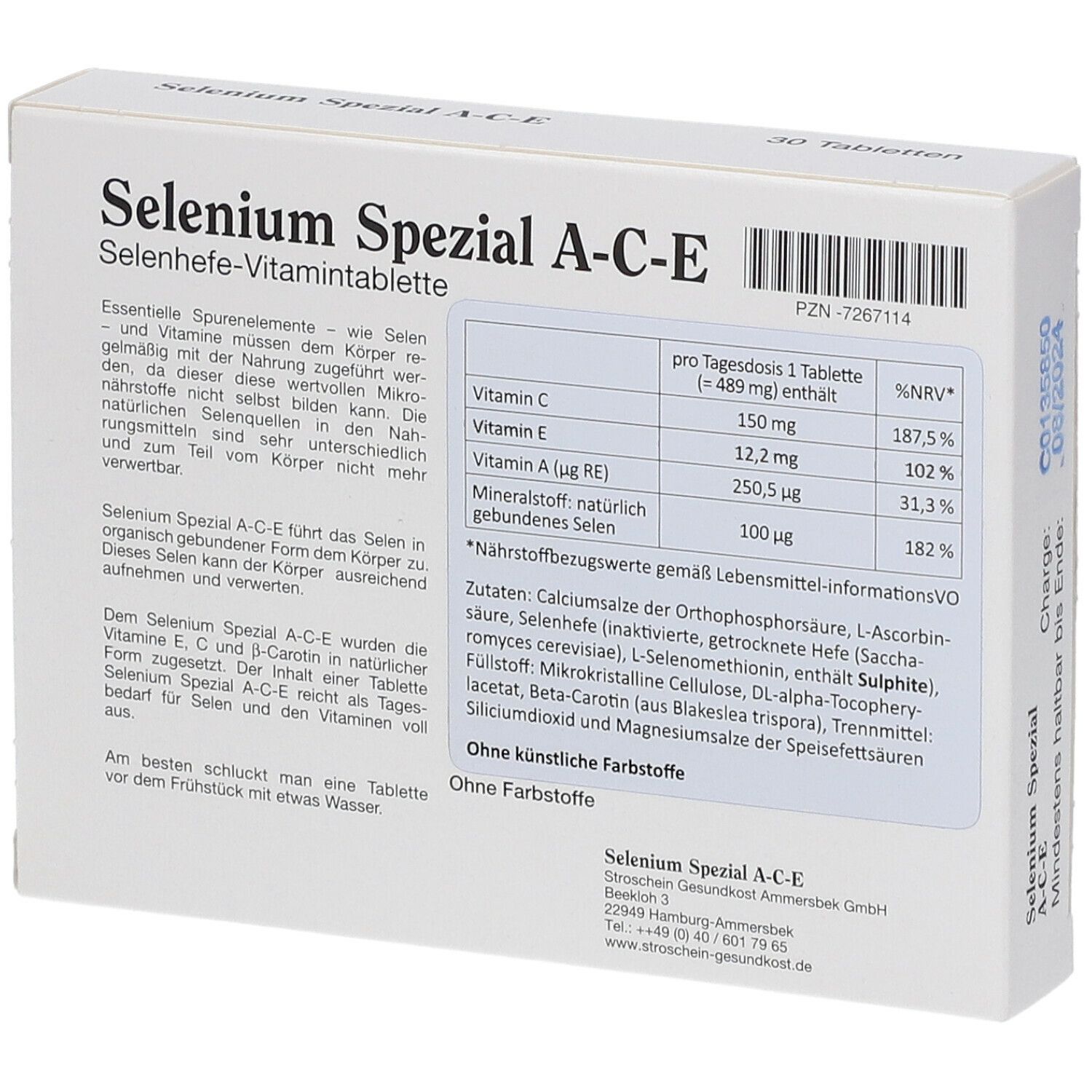 Selenium Spezial Ace Tabl. 30 St - Shop Apotheke
