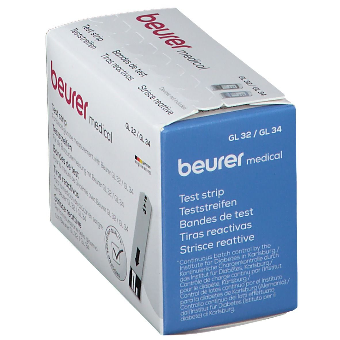 beurer Blutzucker Teststreifen GL32/34 BGL 60 50 St - Shop Apotheke