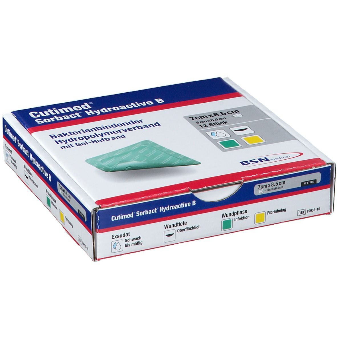 Cutimed® Sorbact Hydroactive B 7 cm x 8,5 cm 12 St - shop-apotheke.at