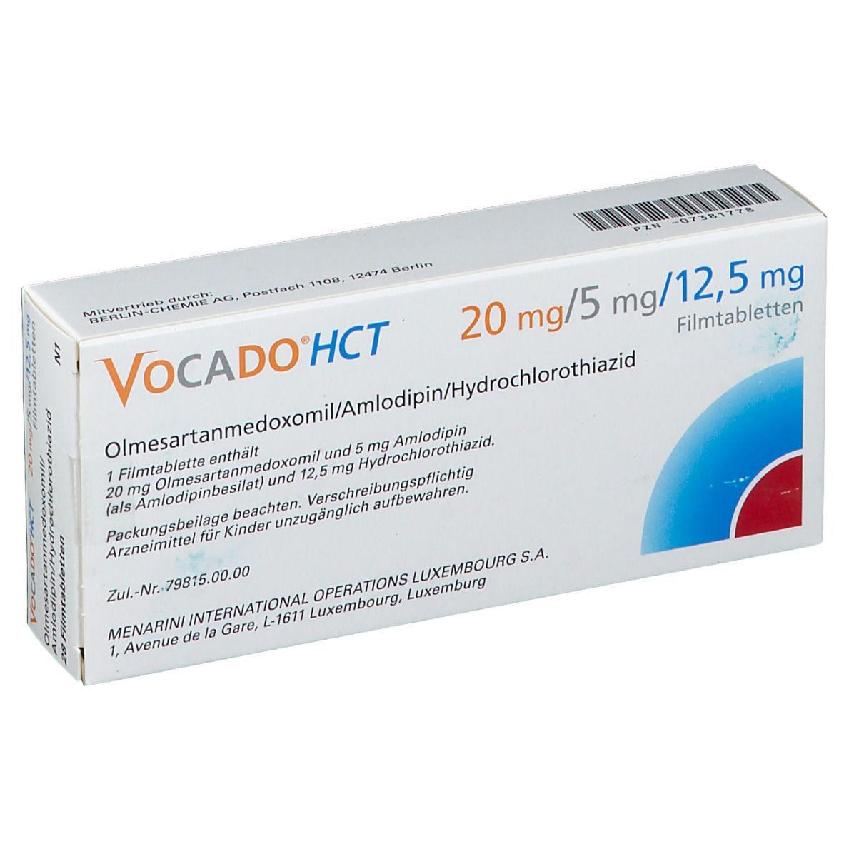 Vocado®HCT 20 mg/5 mg/12,5 mg 28 St mit dem E-Rezept kaufen - Shop Apotheke