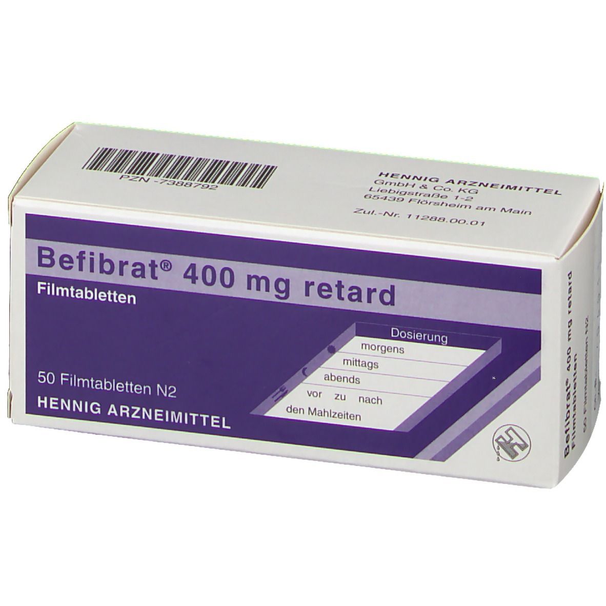 Befibrat® 400 mg retard 50 St mit dem E-Rezept kaufen - Shop Apotheke