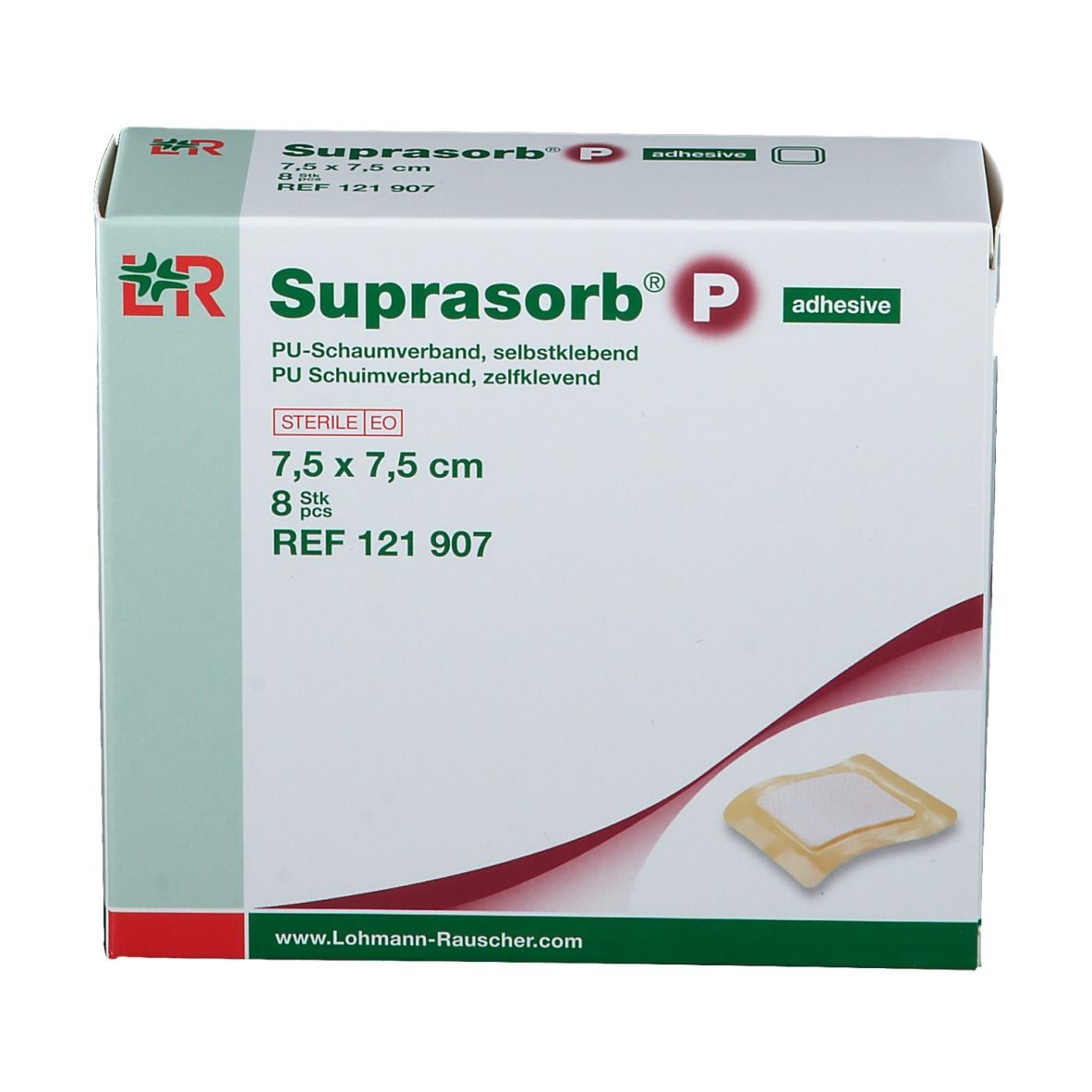 Suprasorb® P 7,5 cm x 7,5 cm selbstklebend 8 St - Shop Apotheke