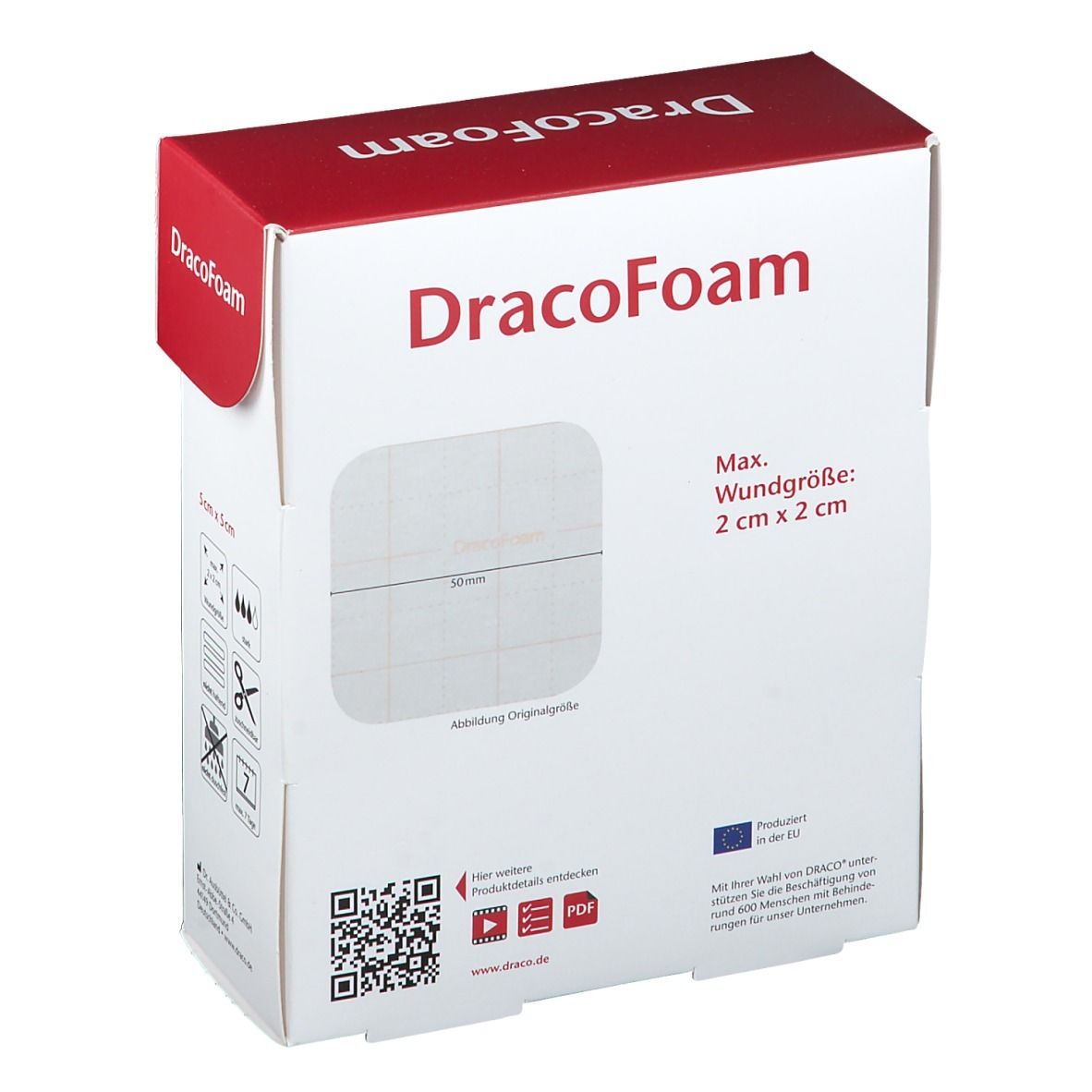 DracoFoam non-haft steril 5 x 5 cm 10 St - Shop Apotheke