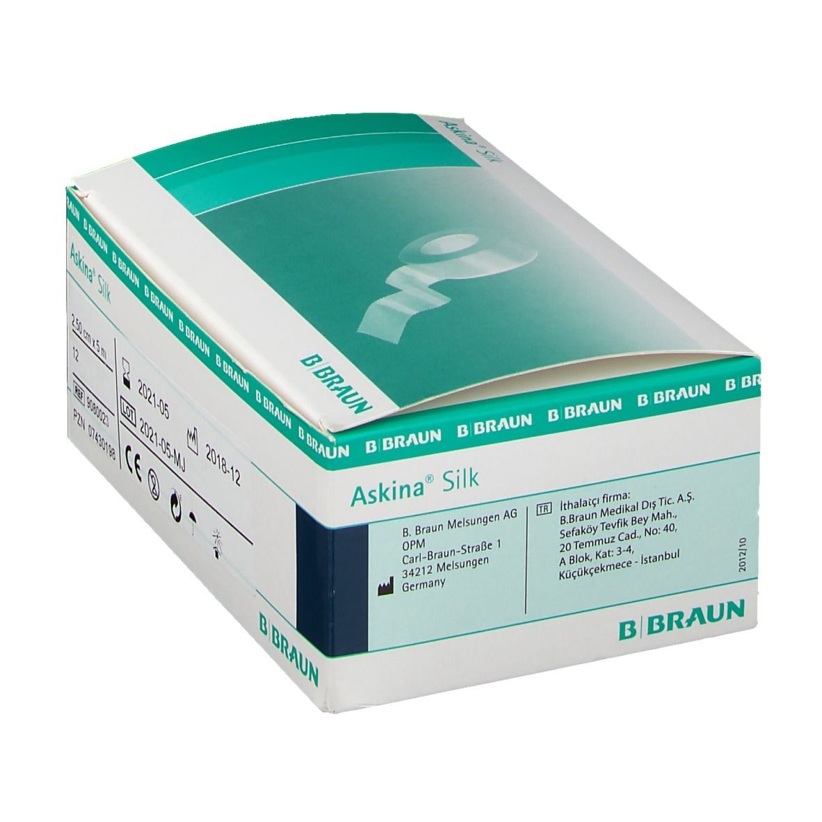 Askina® Silk Seidenpflaster 5 m x 2,5 cm 12 St - Shop Apotheke