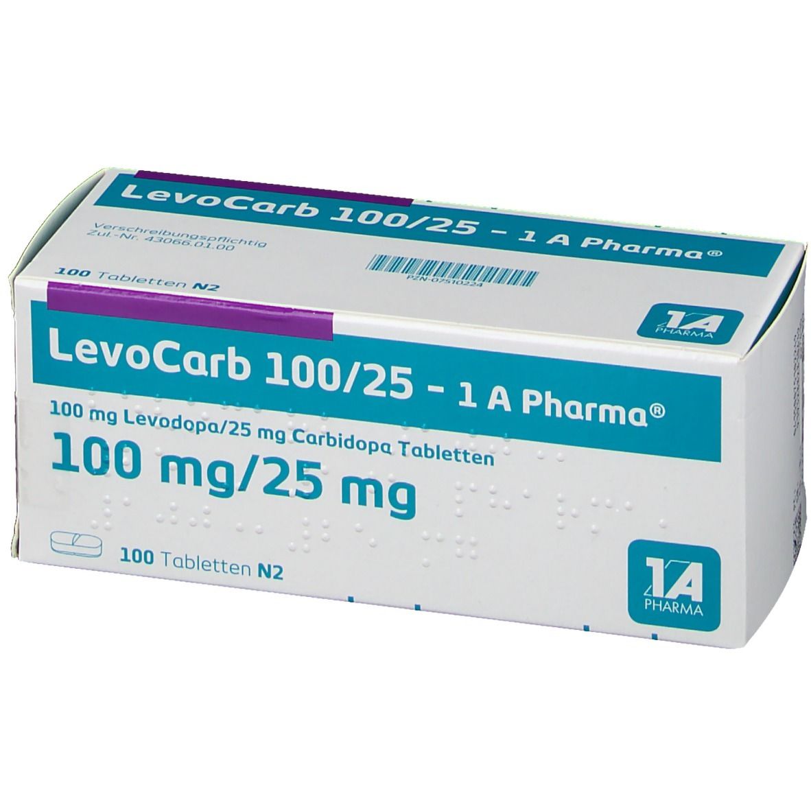 Levocarb 100/25 1A Pharma® 100 St mit dem E-Rezept kaufen - Shop Apotheke