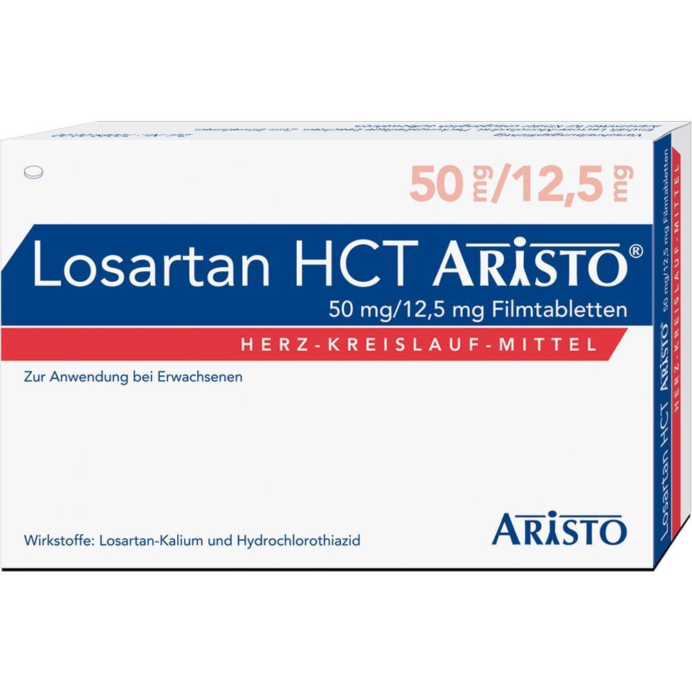 Losartan hct Aristo® 50mg/12,5mg 28 St mit dem E-Rezept kaufen - Shop ...