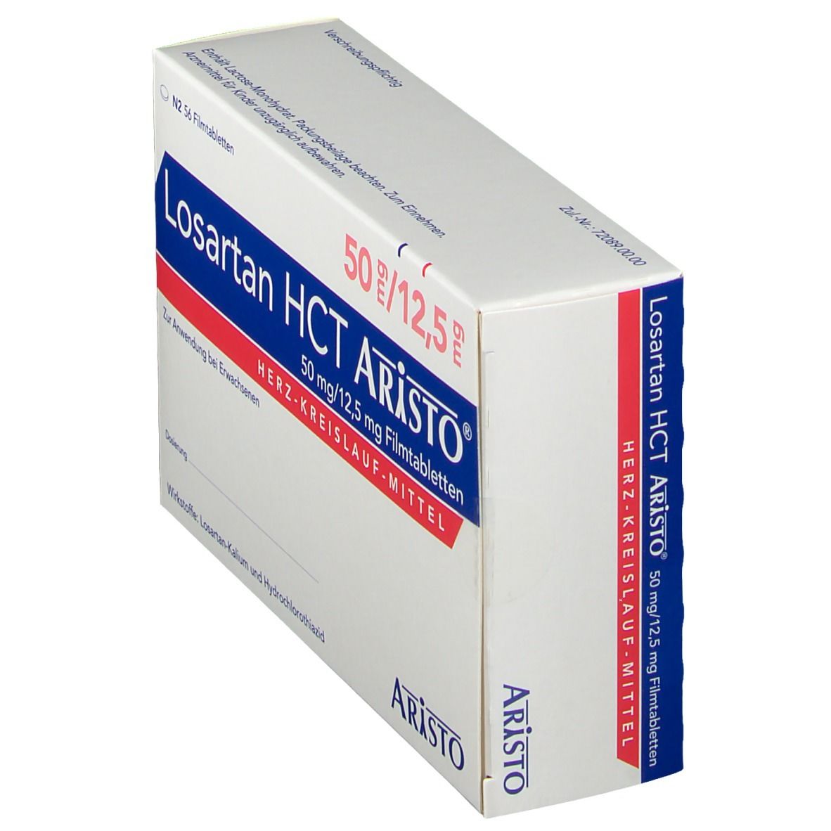 Losartan hct Aristo® 50mg/12,5mg 56 St mit dem E-Rezept kaufen - Shop ...