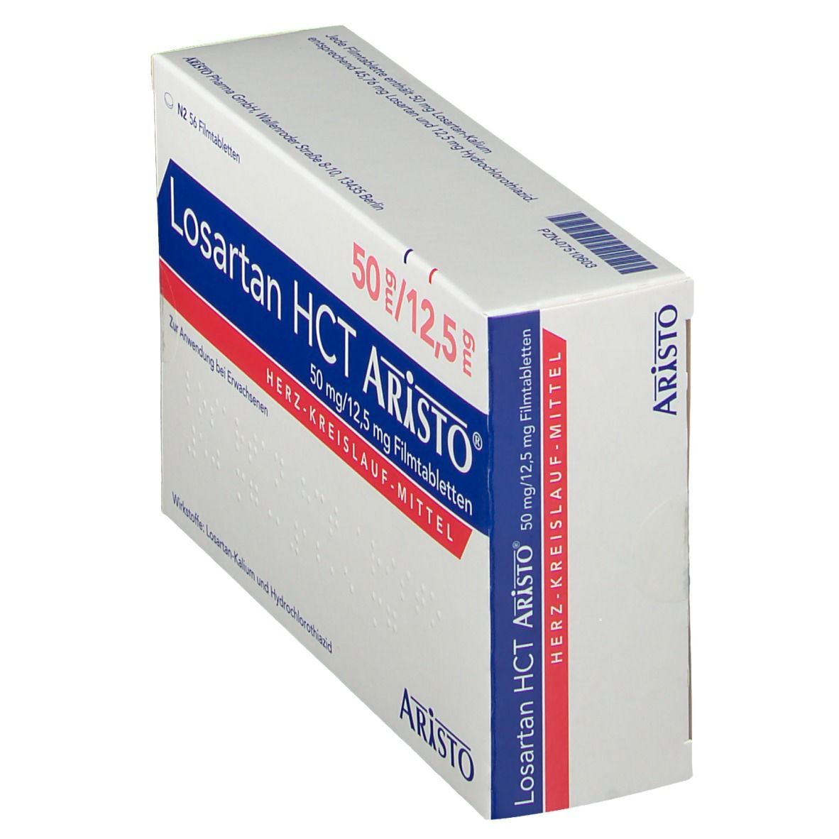 Losartan hct Aristo® 50mg/12,5mg 56 St mit dem E-Rezept kaufen - Shop ...