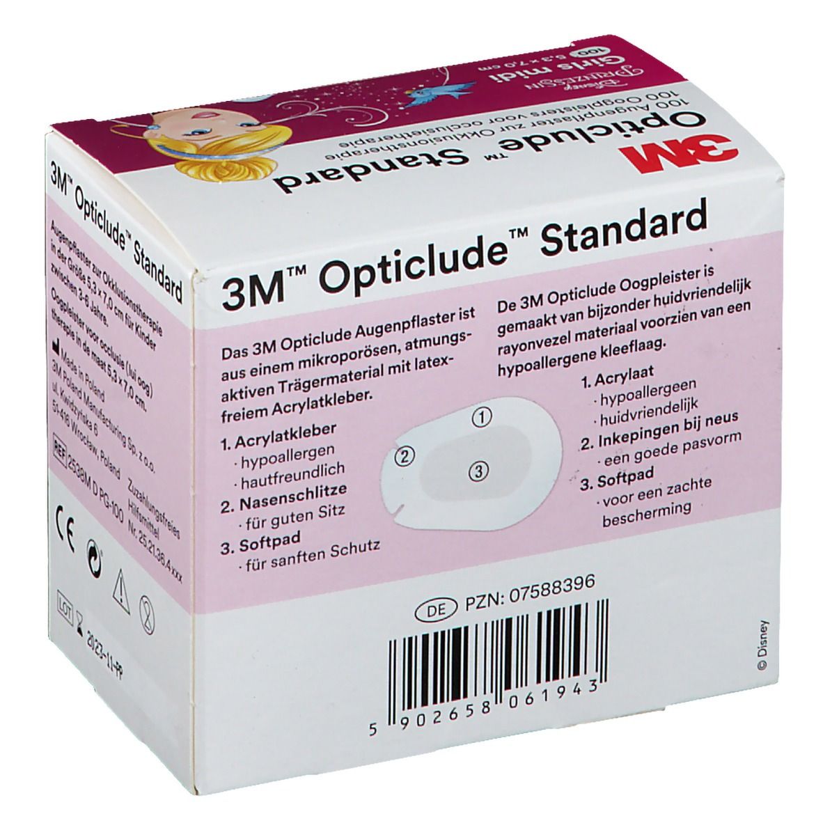 3M Opticlude Augenpflaster Disney Prinzessinen Midi 100 St - shop ...