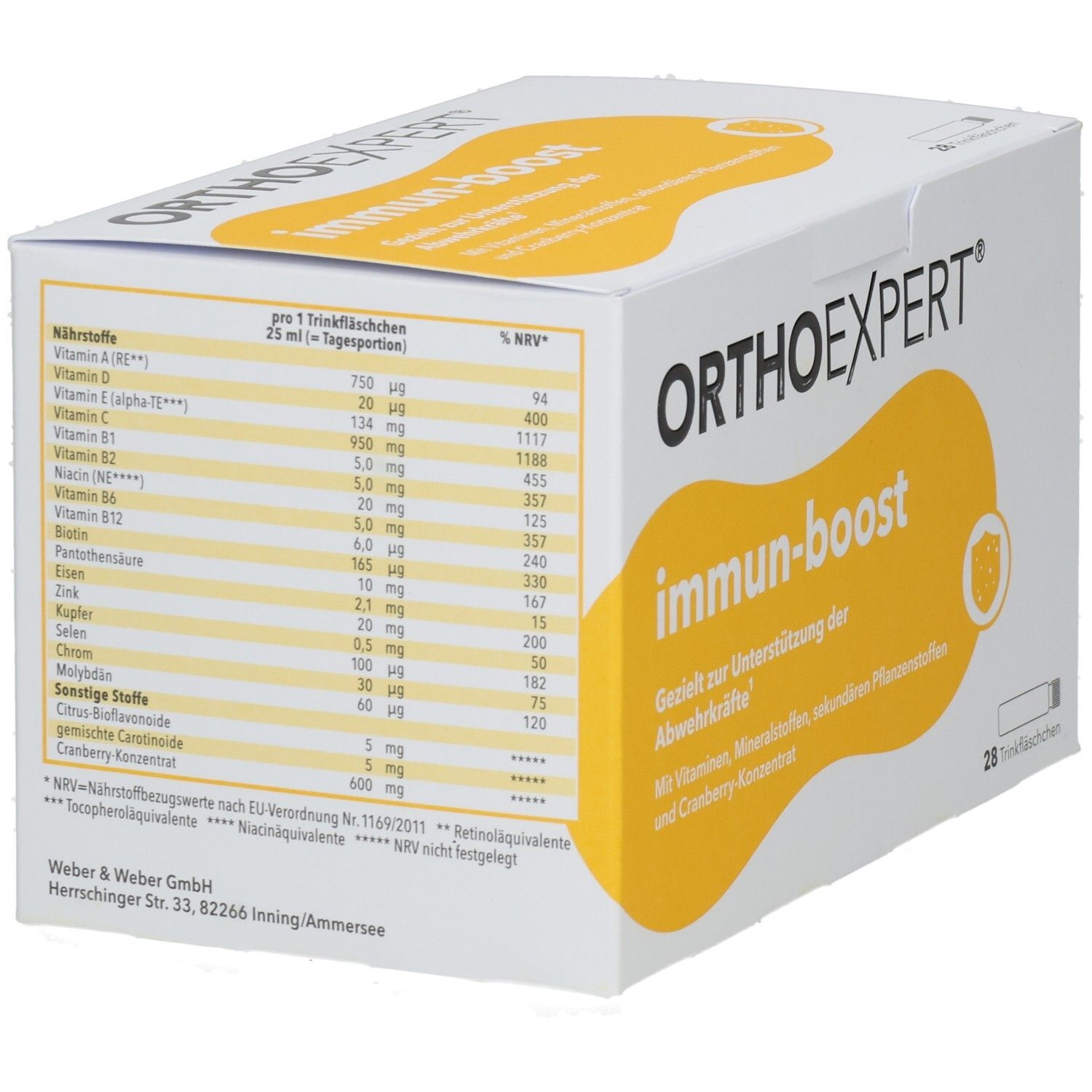 immun-boost Orthoexpert® Trinkampullen 28x25 ml - Shop Apotheke