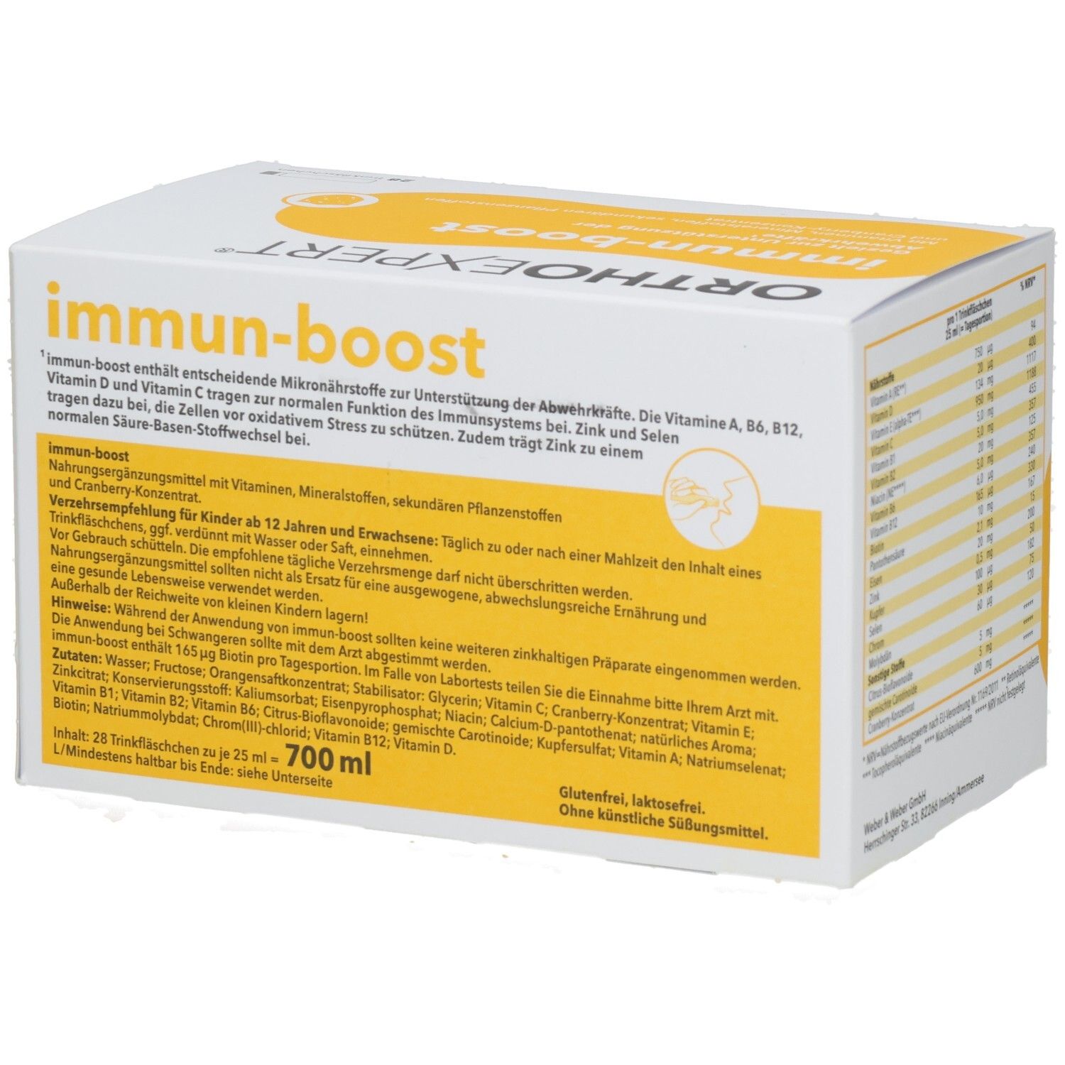 immun-boost Orthoexpert® Trinkampullen 28x25 ml - Shop Apotheke