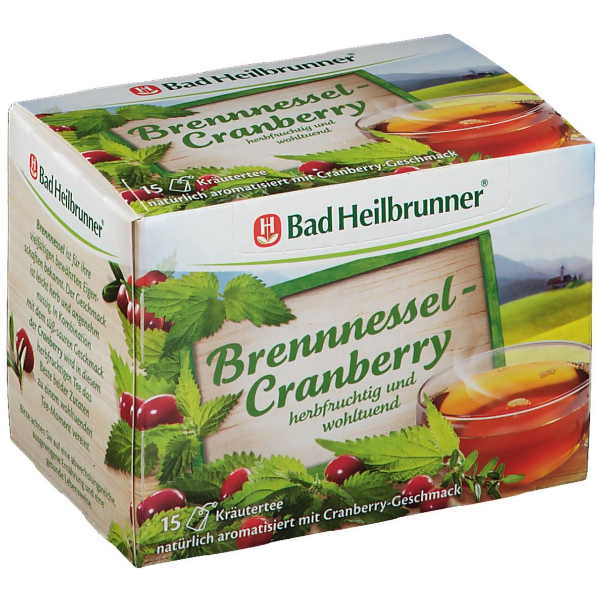 Bad Heilbrunner® Brennnessel-Cranberry Tee 15x1,8 g - Shop Apotheke