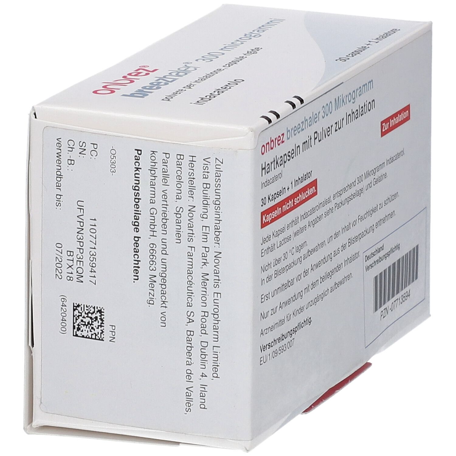 Onbrez Breezhaler 300 µg 30 St mit dem E-Rezept kaufen - Shop Apotheke
