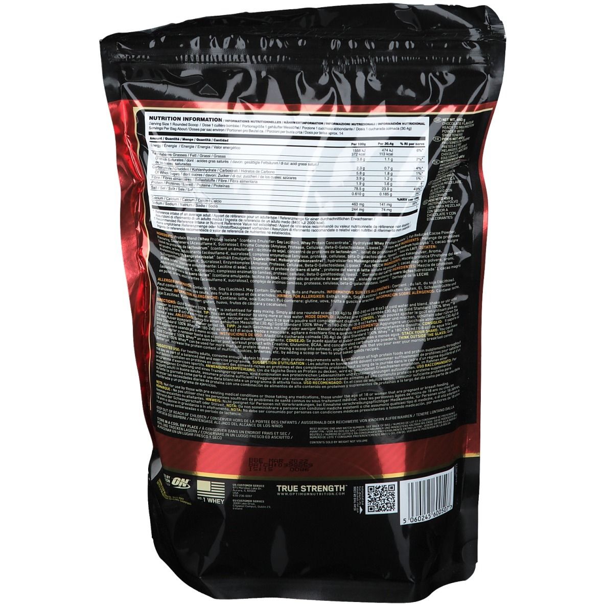 Optimum Nutrition 100% Whey Gold Standard Double Rich Chocolate 465 g ...