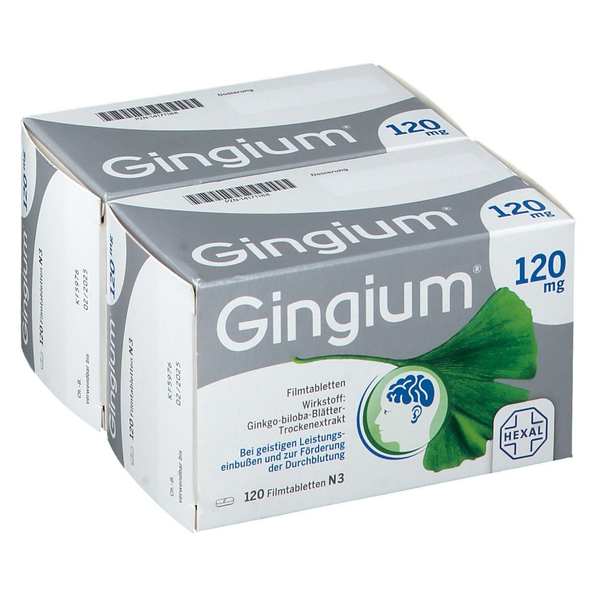 Gingium® 120 mg 2x120 St - shop-apotheke.com