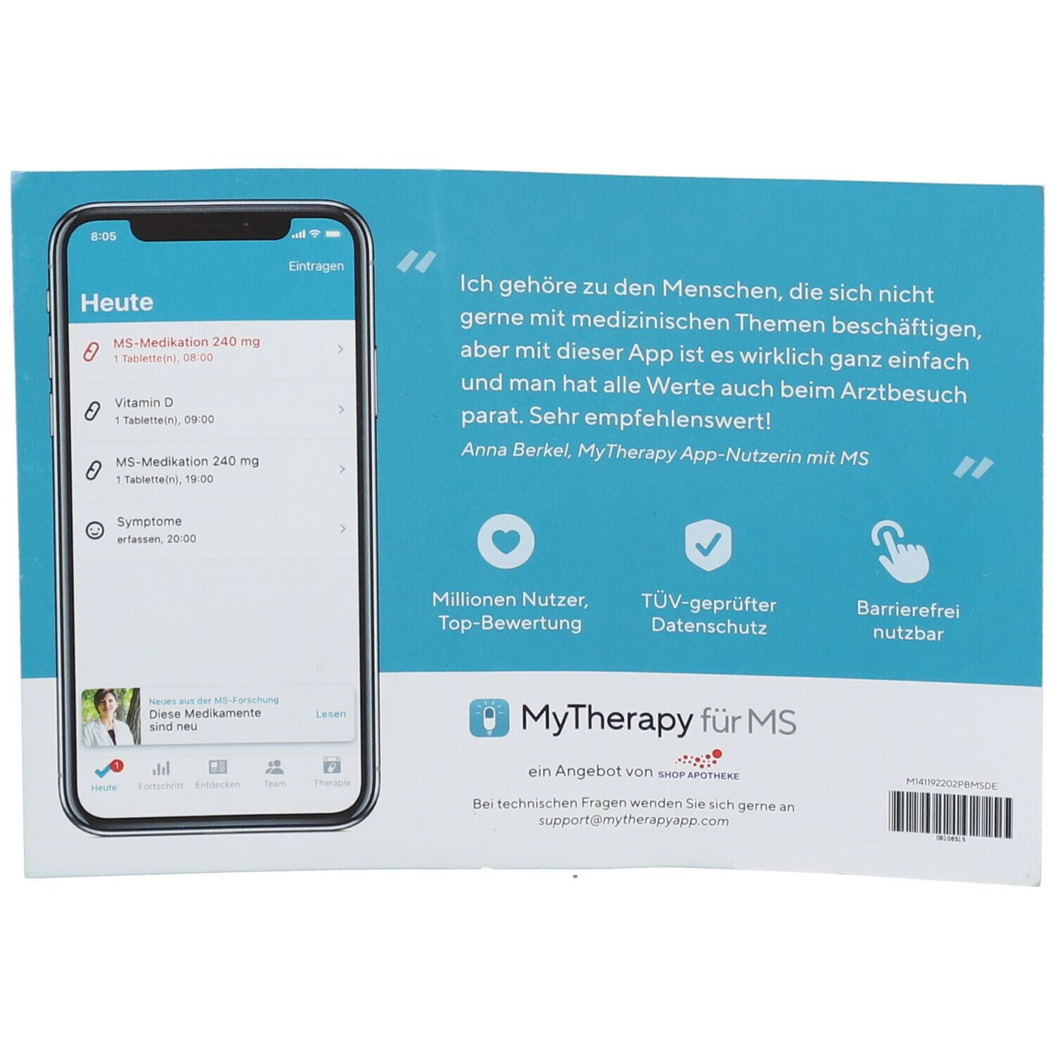 B. MyTherapy App for MS Flyer 1 - shop-apotheke.com