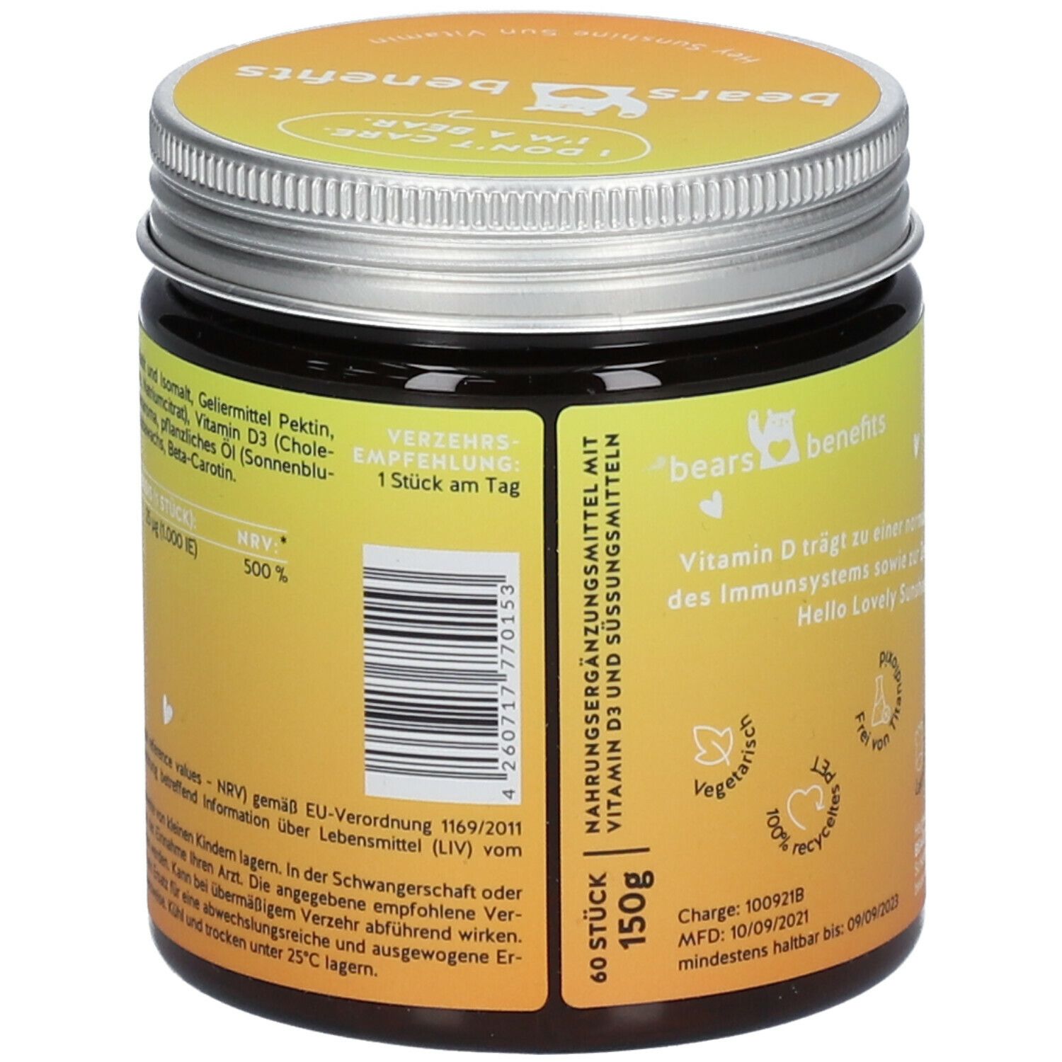 Bears with Benefits Hey Sunshine Sun Vitamin D3 60 St - Shop Apotheke