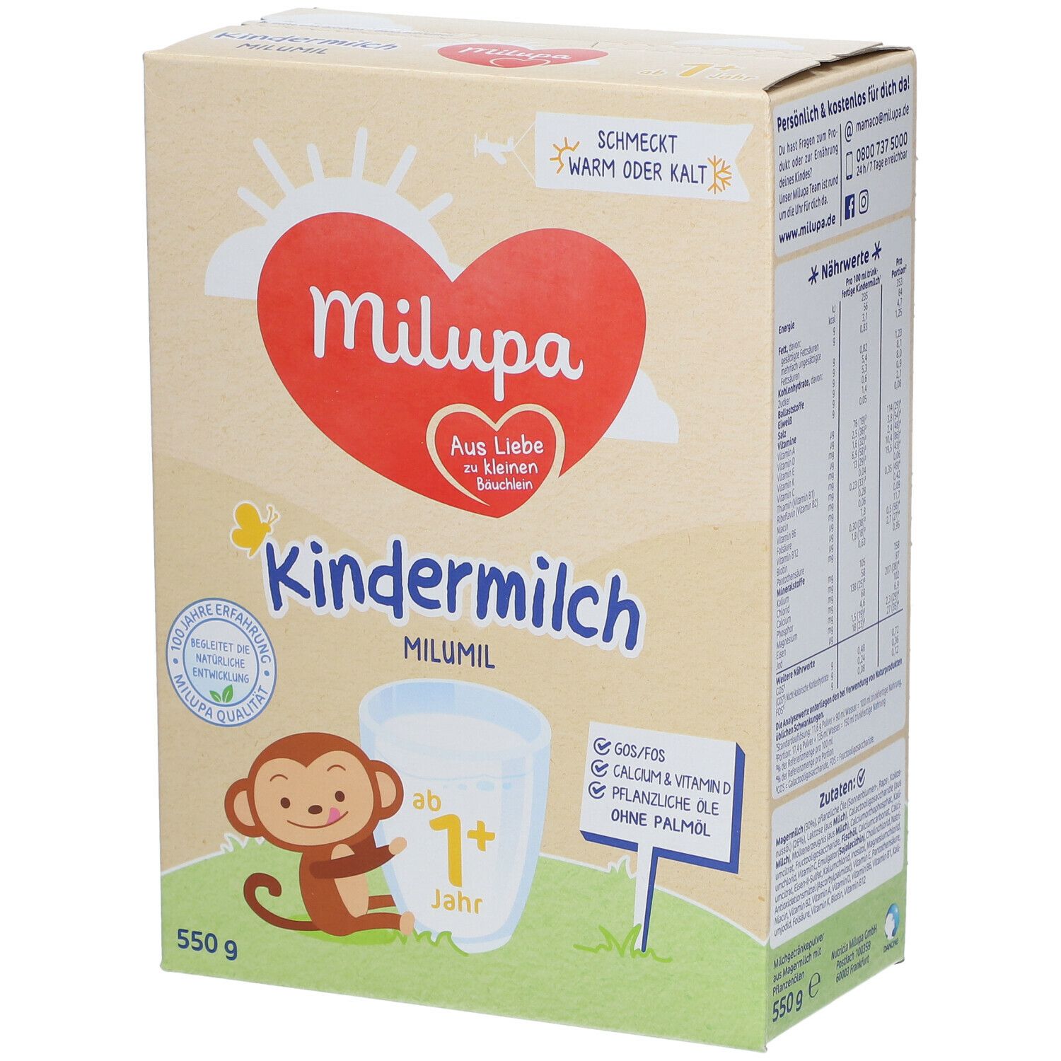 Milupa Kindermilch MILUMIL ab 1+ Jahr 550 g - shop-apotheke.com