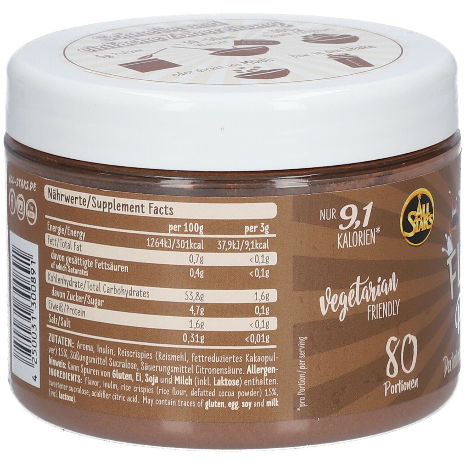 All Stars® Flavor Powder Milky Chocolate & Chunks 240 g - Shop Apotheke