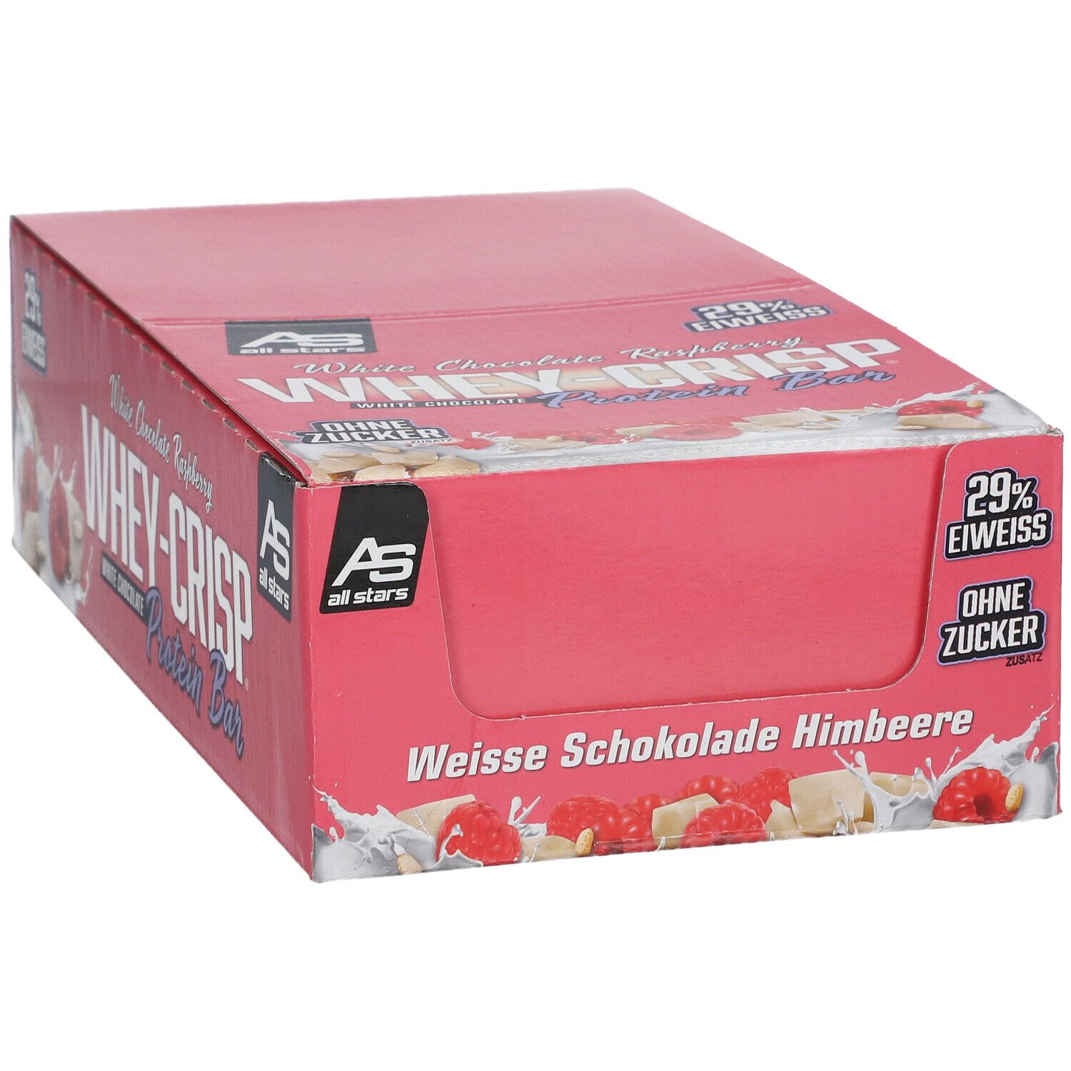 All Stars® Whey Crisp Protein Bar White Chocolate Raspberry 25x50 g ...