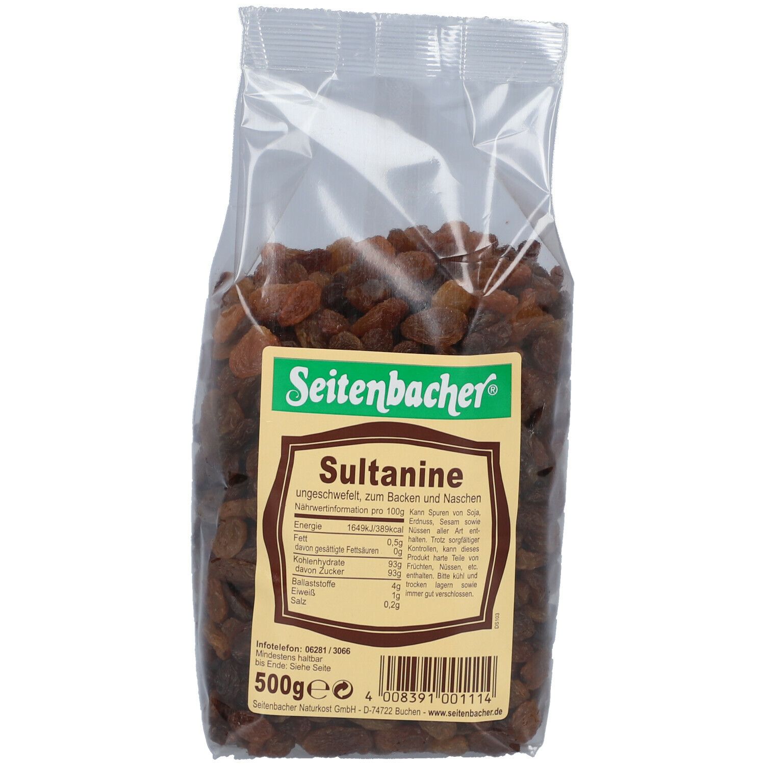 Seitenbacher® Sultaninen 500 g - Shop Apotheke