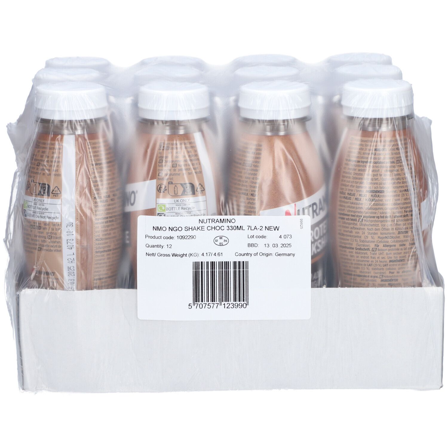 Nutramino PROTEIN MILKSHAKE Chocolate 12x330 ml - Shop Apotheke