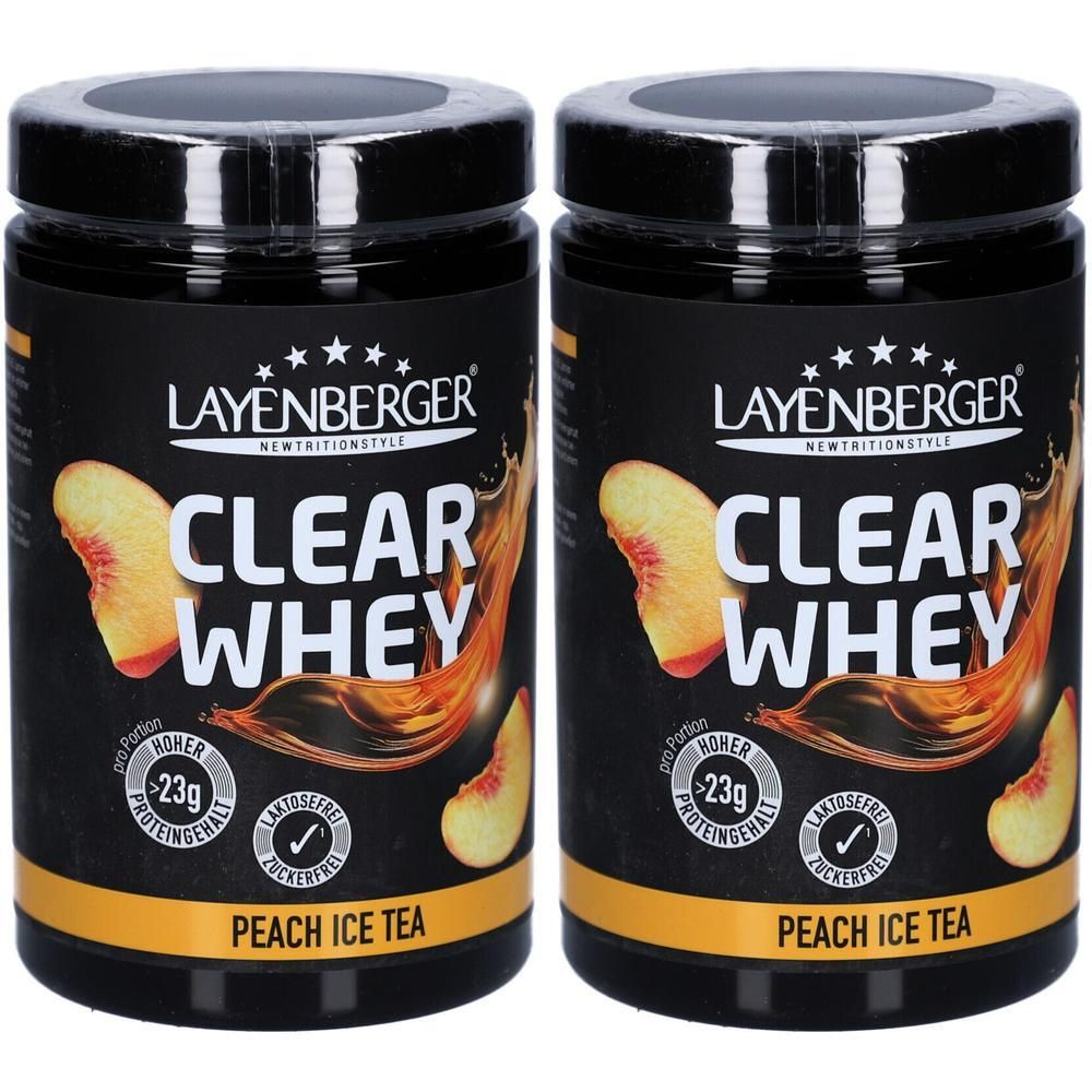 LAYENBERGER® Clear Whey Peach Ice Tea 2x420 g - Shop Apotheke