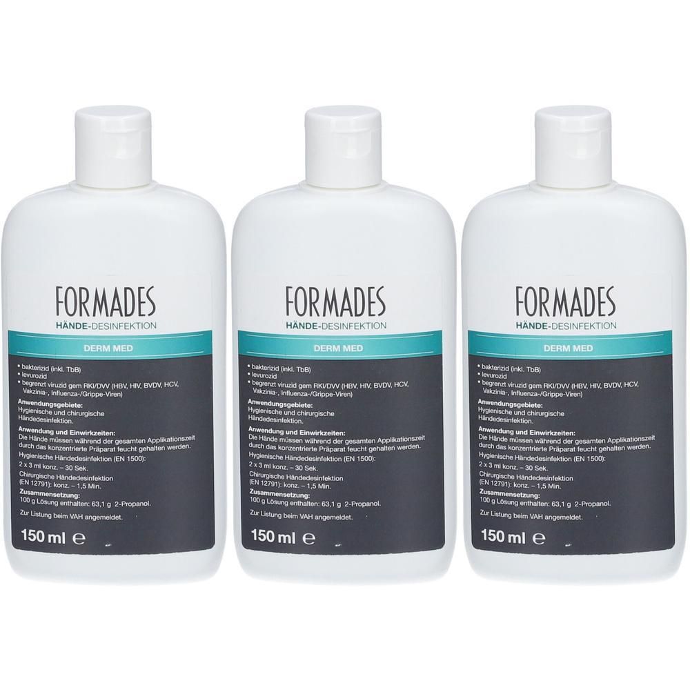 Formades Derm Med Hände & Hautdesinfektion 3x150 ml - Shop Apotheke