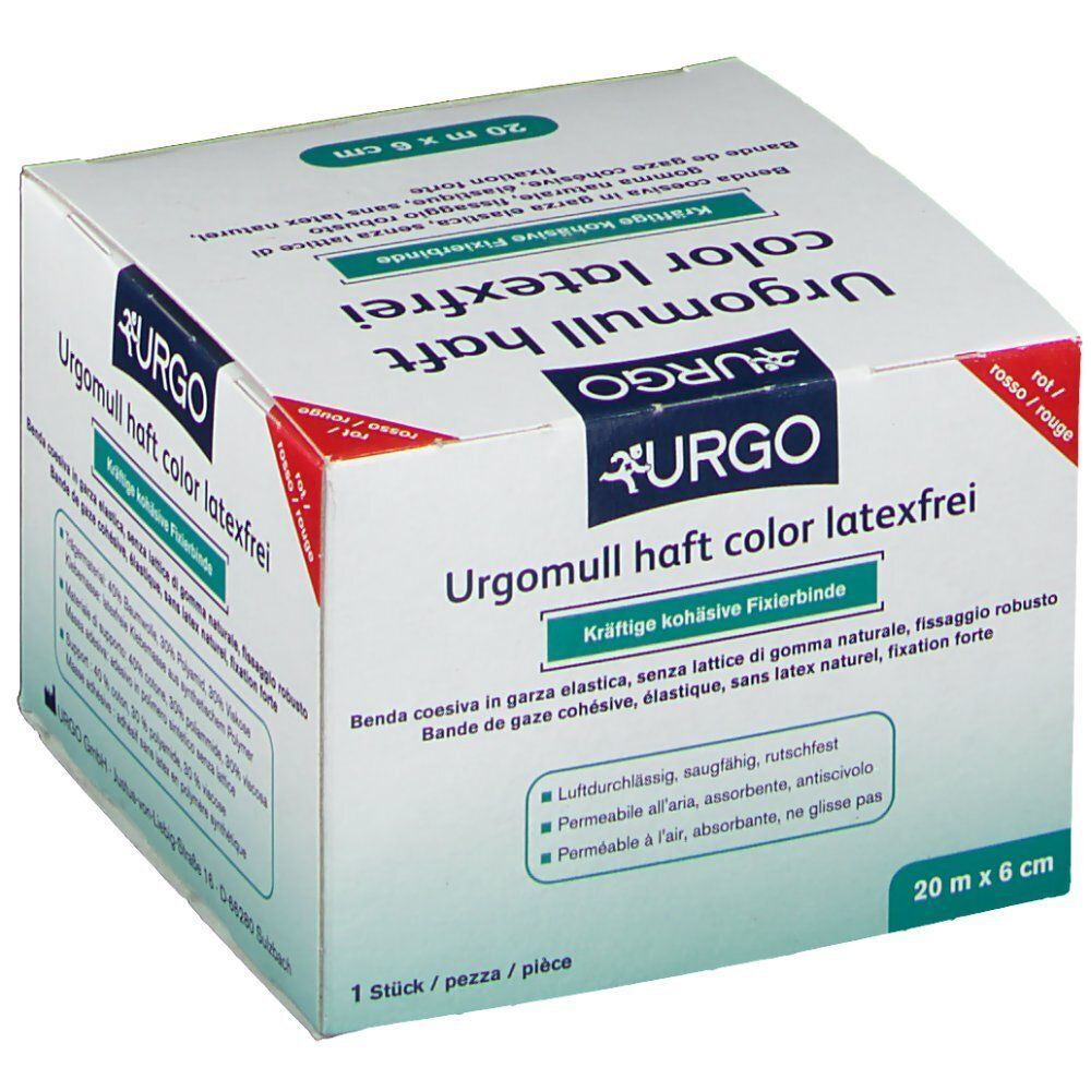 Urgomull haft color latexfrei rot 6 cm x 20 m 2x1 St - Shop Apotheke