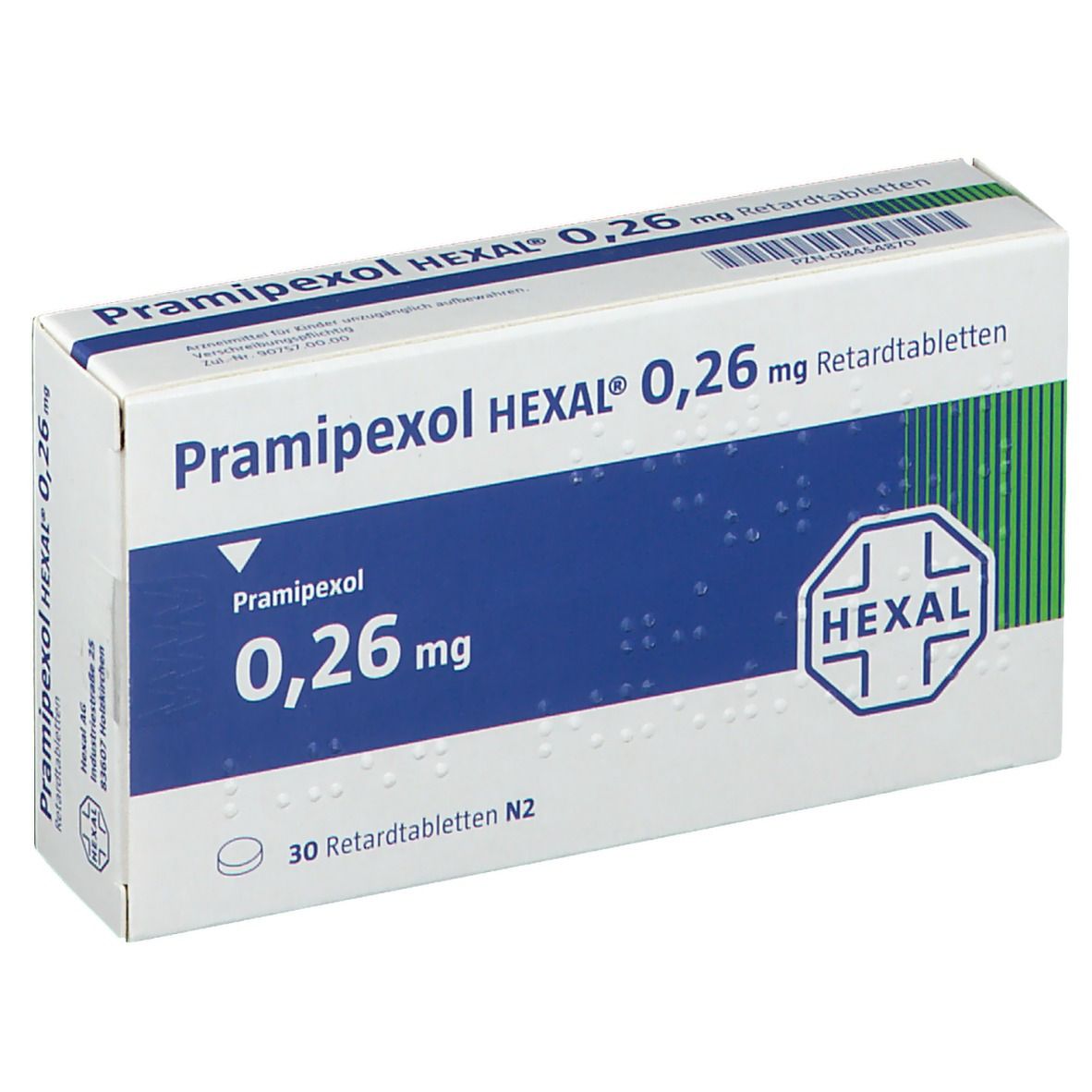 Pramipexol HEXAL® 0,26 mg 30 St mit dem E-Rezept kaufen - Shop Apotheke