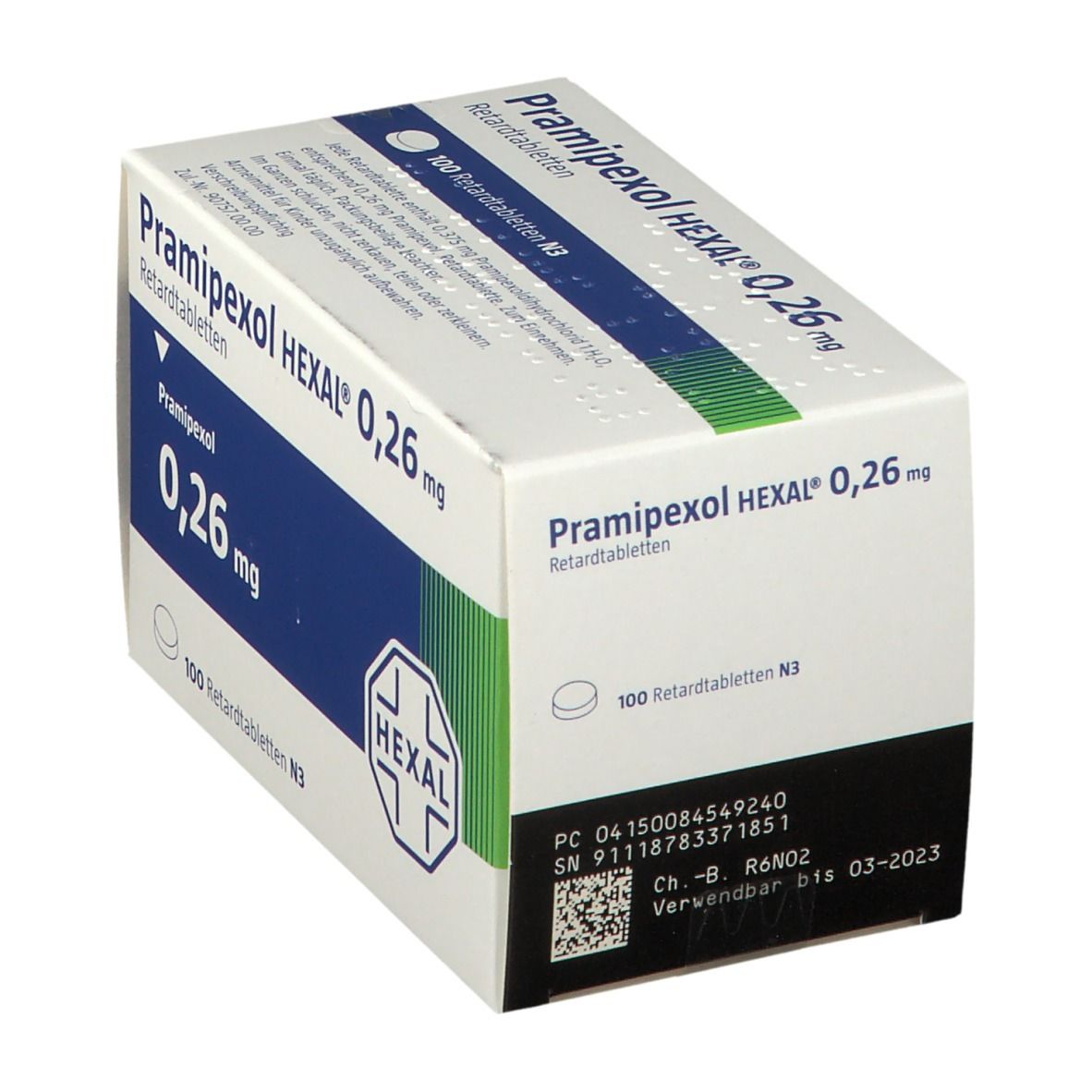 Pramipexol HEXAL® 0,26 mg 100 St mit dem E-Rezept kaufen - Shop Apotheke