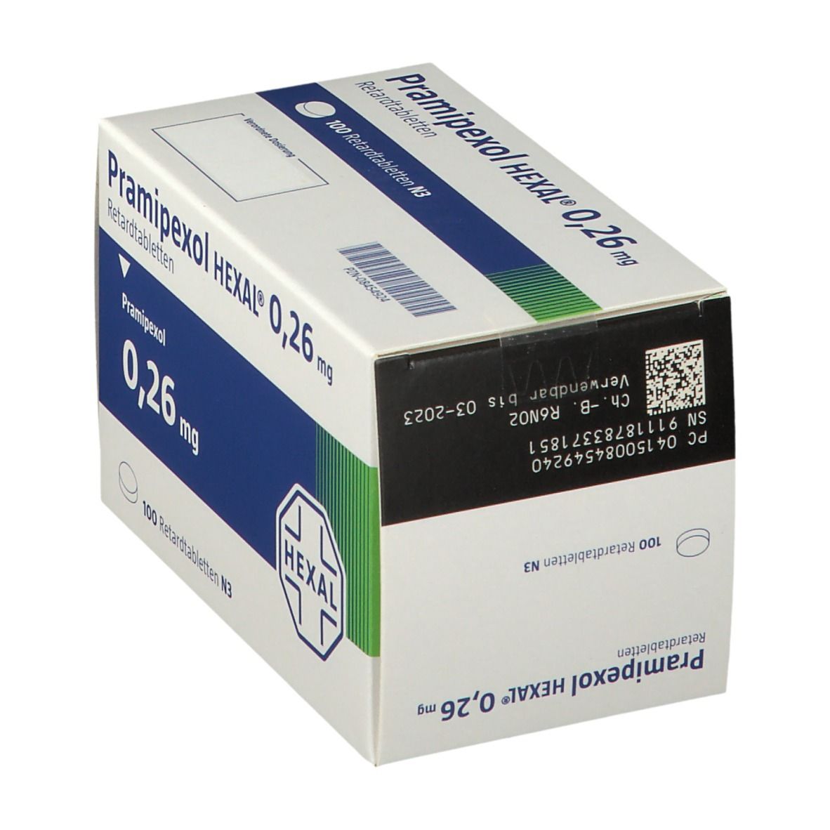 Pramipexol HEXAL® 0,26 mg 100 St mit dem E-Rezept kaufen - Shop Apotheke