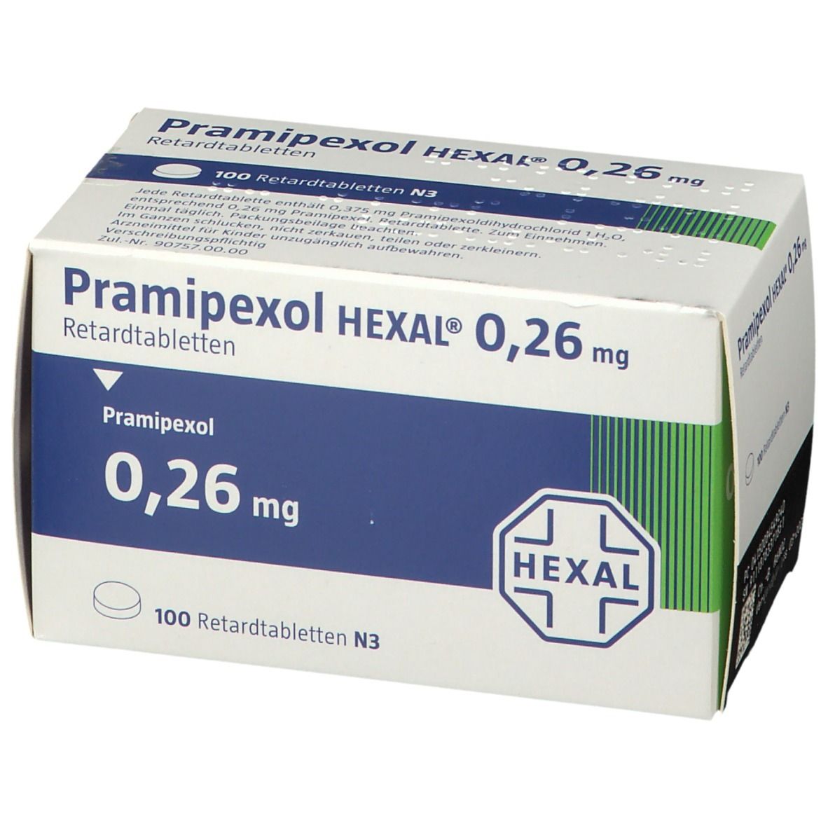Pramipexol HEXAL® 0,26 mg 100 St mit dem E-Rezept kaufen - Shop Apotheke