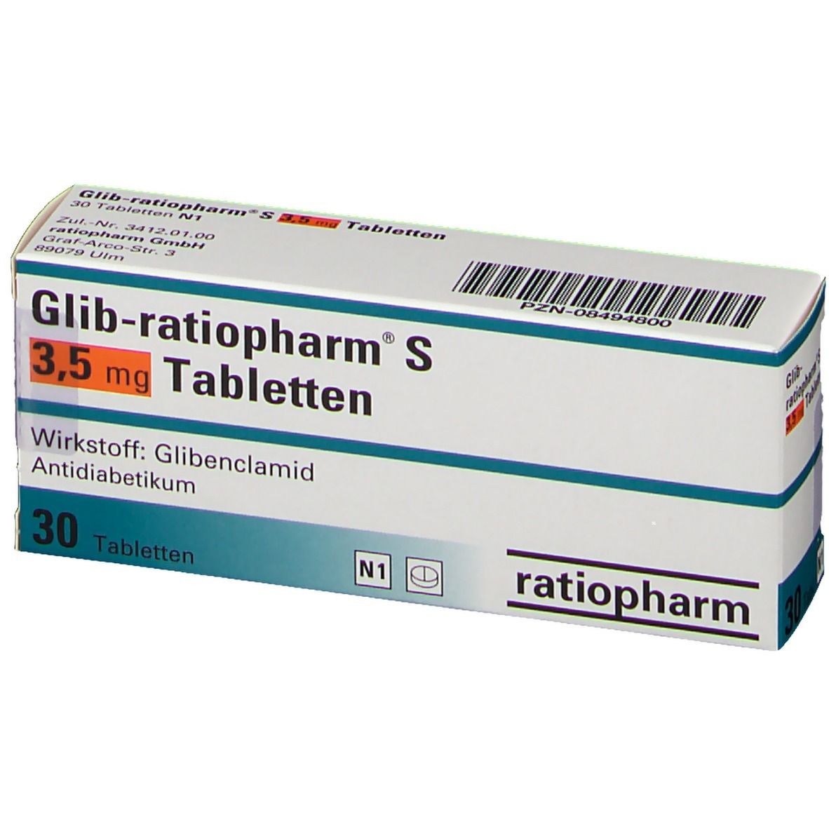 Glib-ratiopharm® S 3,5 mg 30 St - shop-apotheke.com