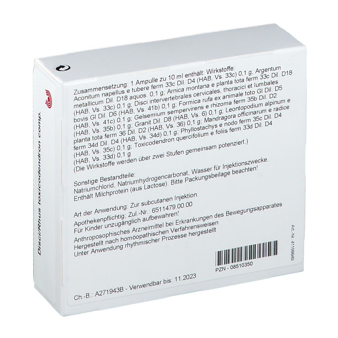 WALA® DISCI/ Rhus Tox. comp. Amp. 5x10 ml - Shop Apotheke