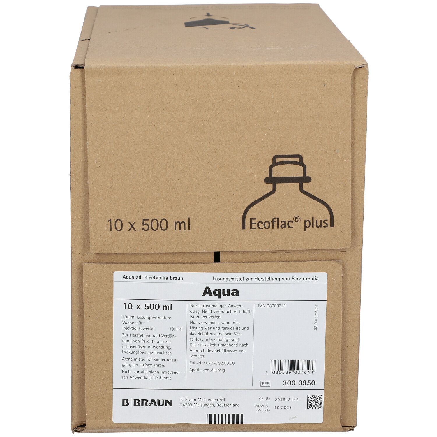 Aqua ad iniectabilia Braun Ecoflac® plus 10x500 ml - Shop Apotheke