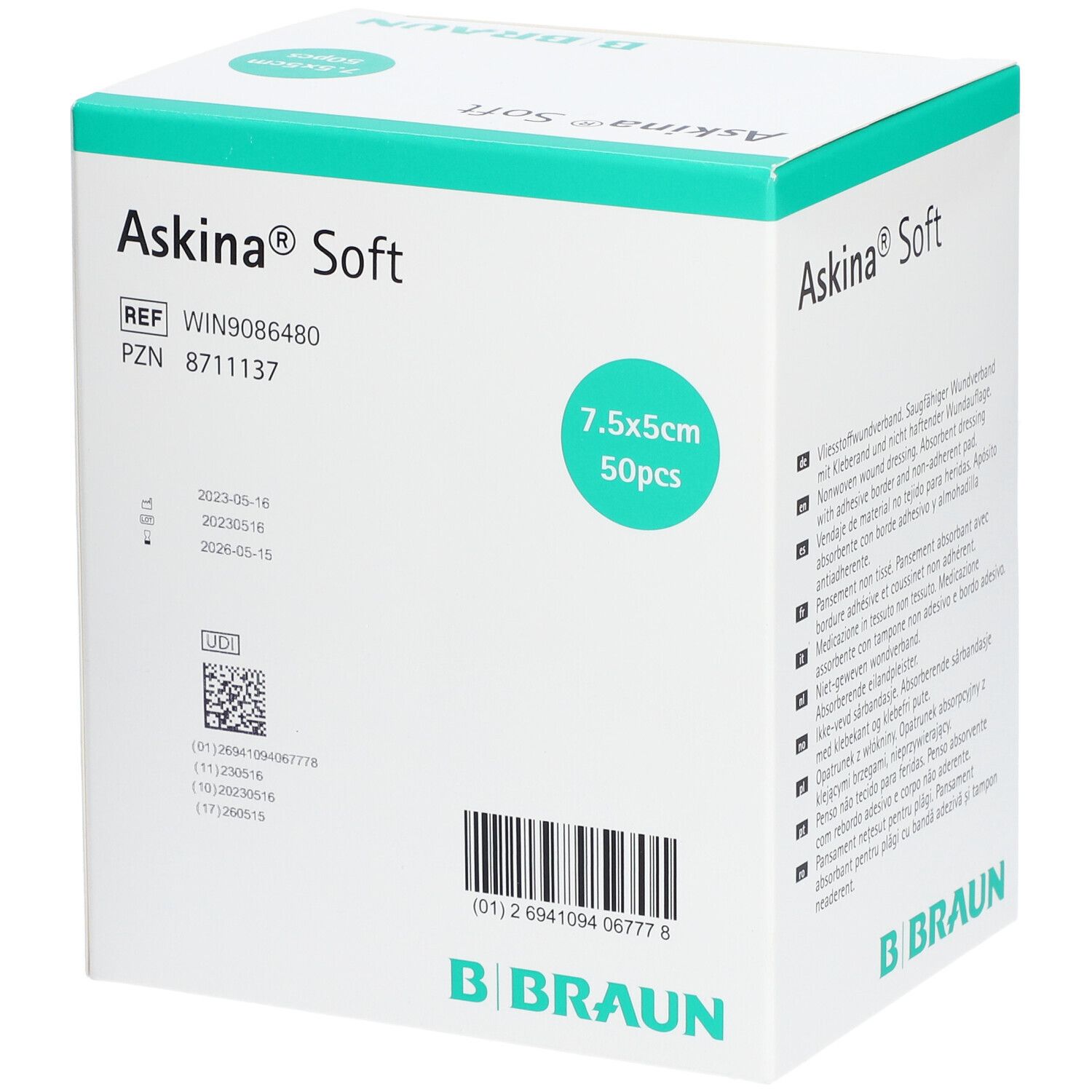 Askina® Soft Wundverband 5 x 7,5 cm steril 50 St - Shop Apotheke