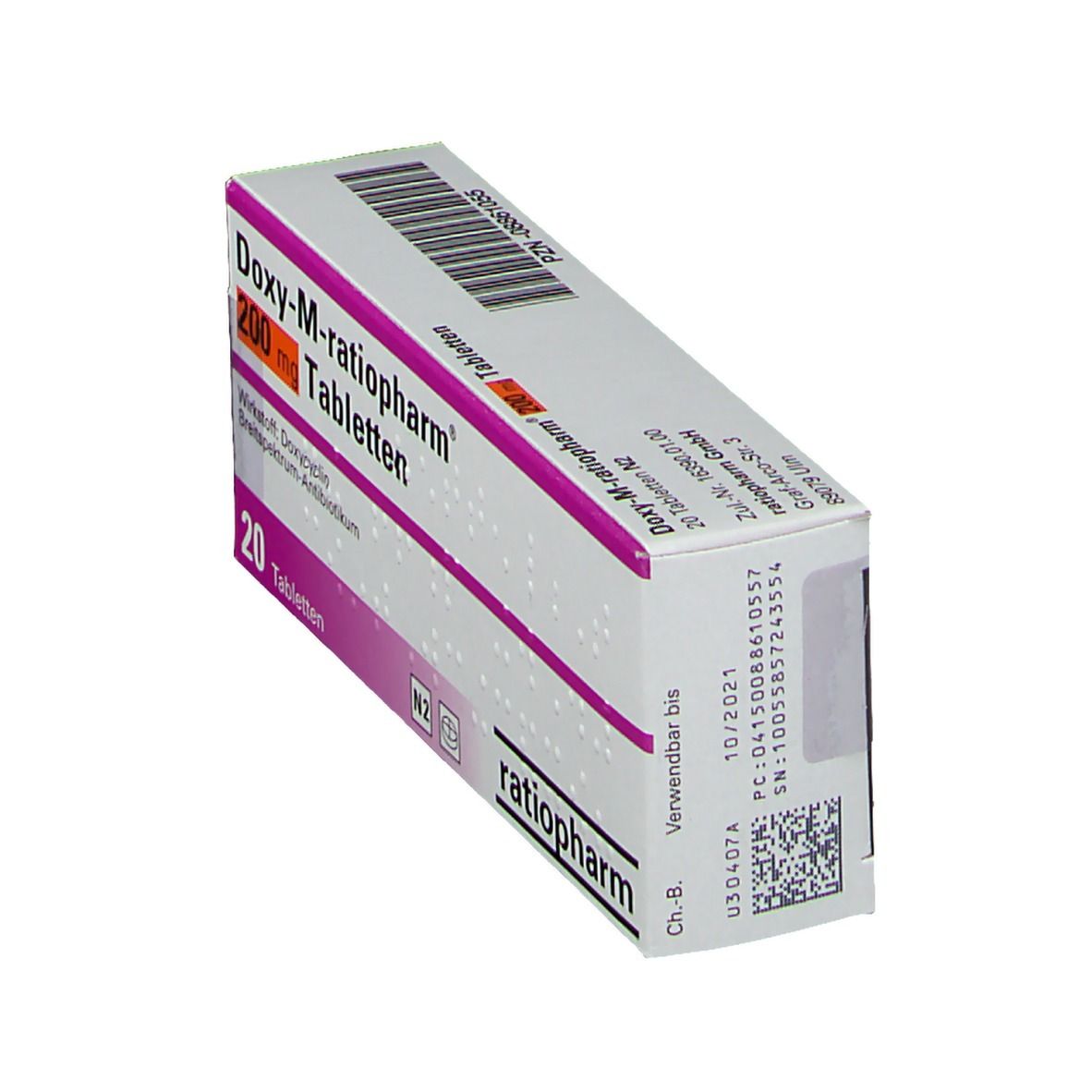 Doxy-M-ratiopharm® 200 mg 20 St - shop-apotheke.com