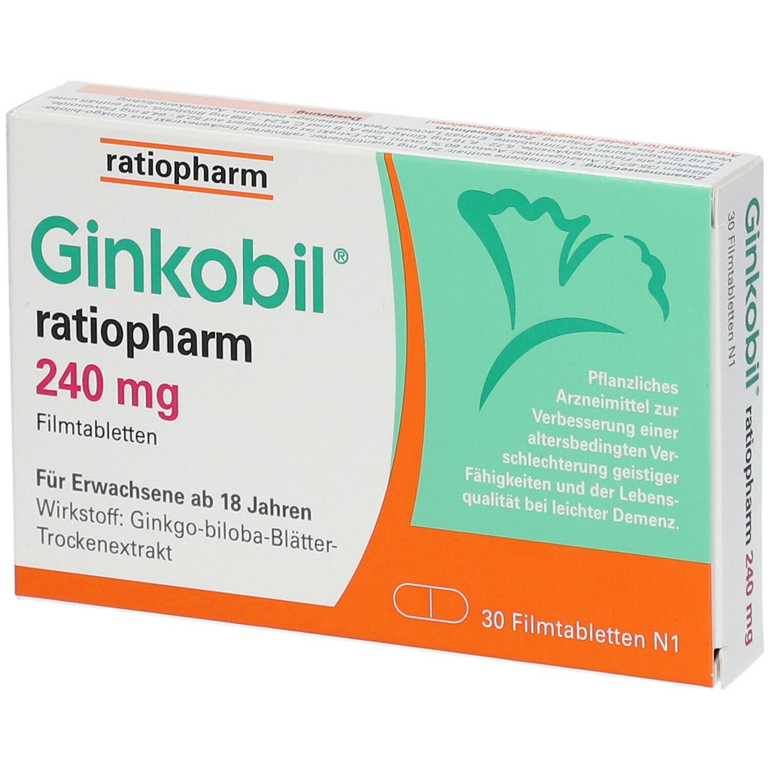 Ginkobil® ratiopharm 240 mg 30 St - shop-apotheke.com