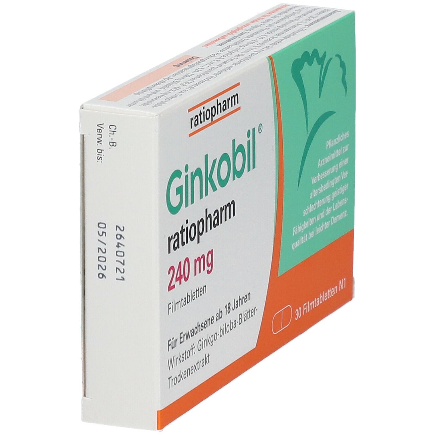 Ginkobil® ratiopharm 240 mg 30 St - shop-apotheke.com